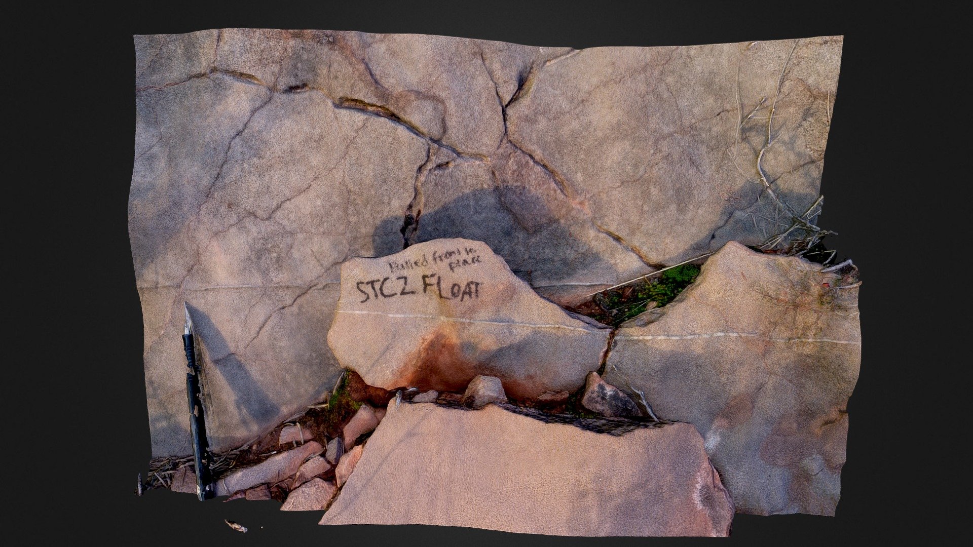 Geology - Calcite vein with deformation bands - 3D model by Ryan ...