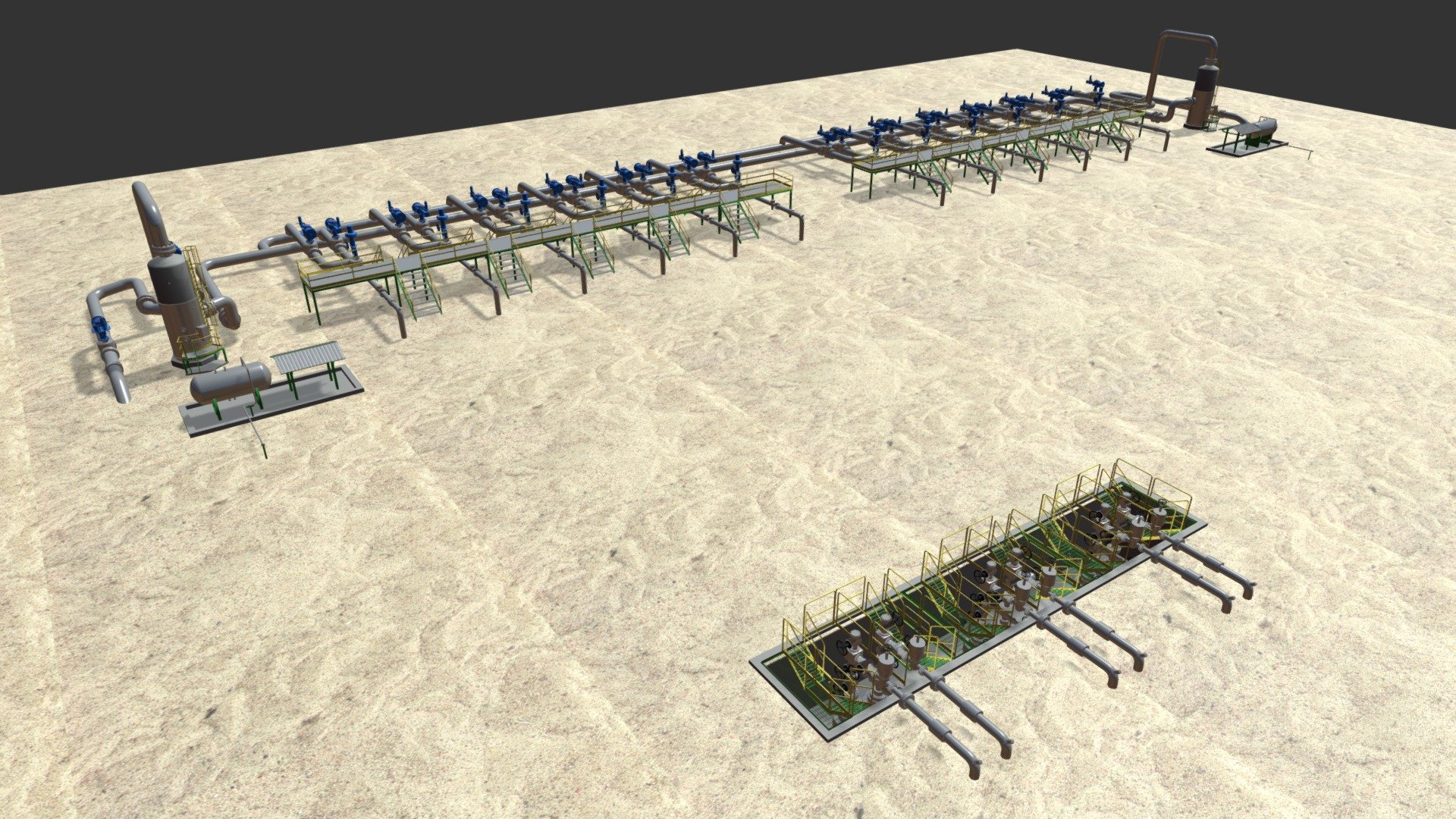 Gas Plant Final - 3D model by SMS 3D (@sms3d) [d1b5e7d] - Sketchfab