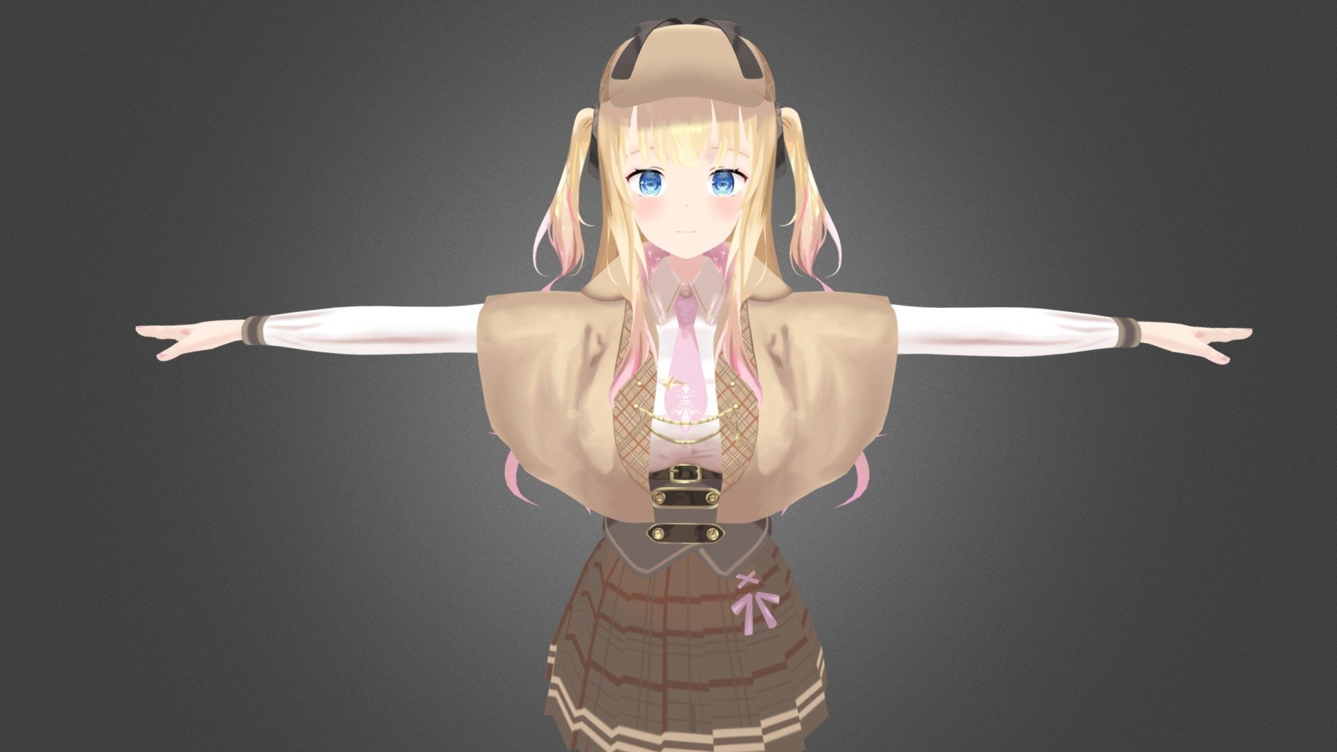 Vrchat detective girl Vtuber - 3D model by killing time modeling ...