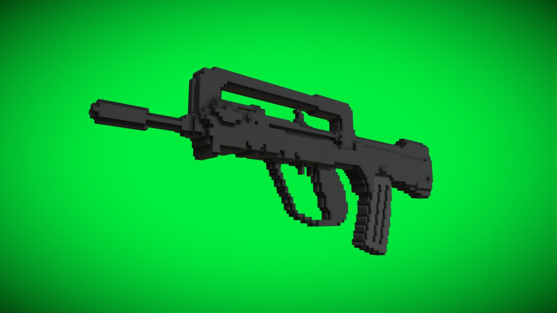 Famas - Voxel Art - 3D model by Tung Linh (@tlinhh.41) [d1bb010 ...