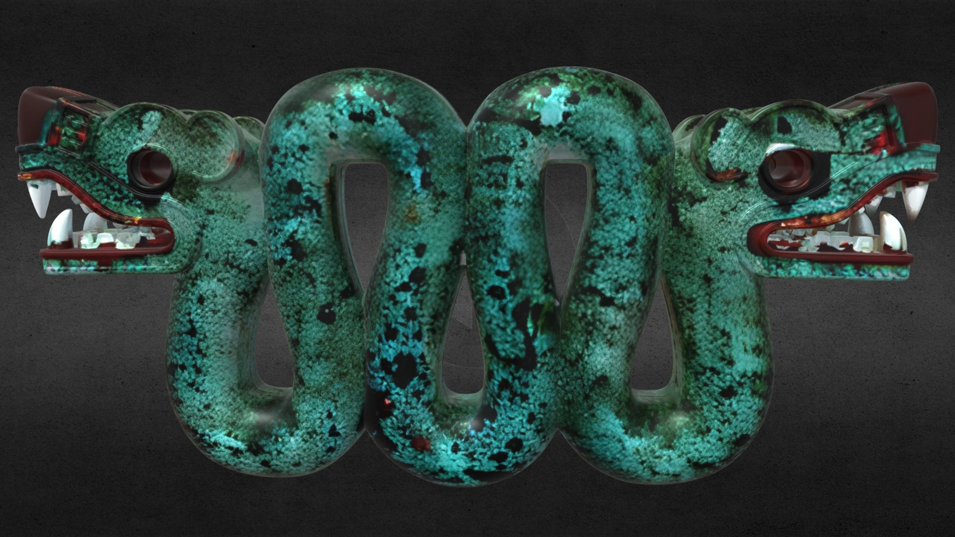 Serpiente Bicéfala Azteca - México - Download Free 3D model by ...