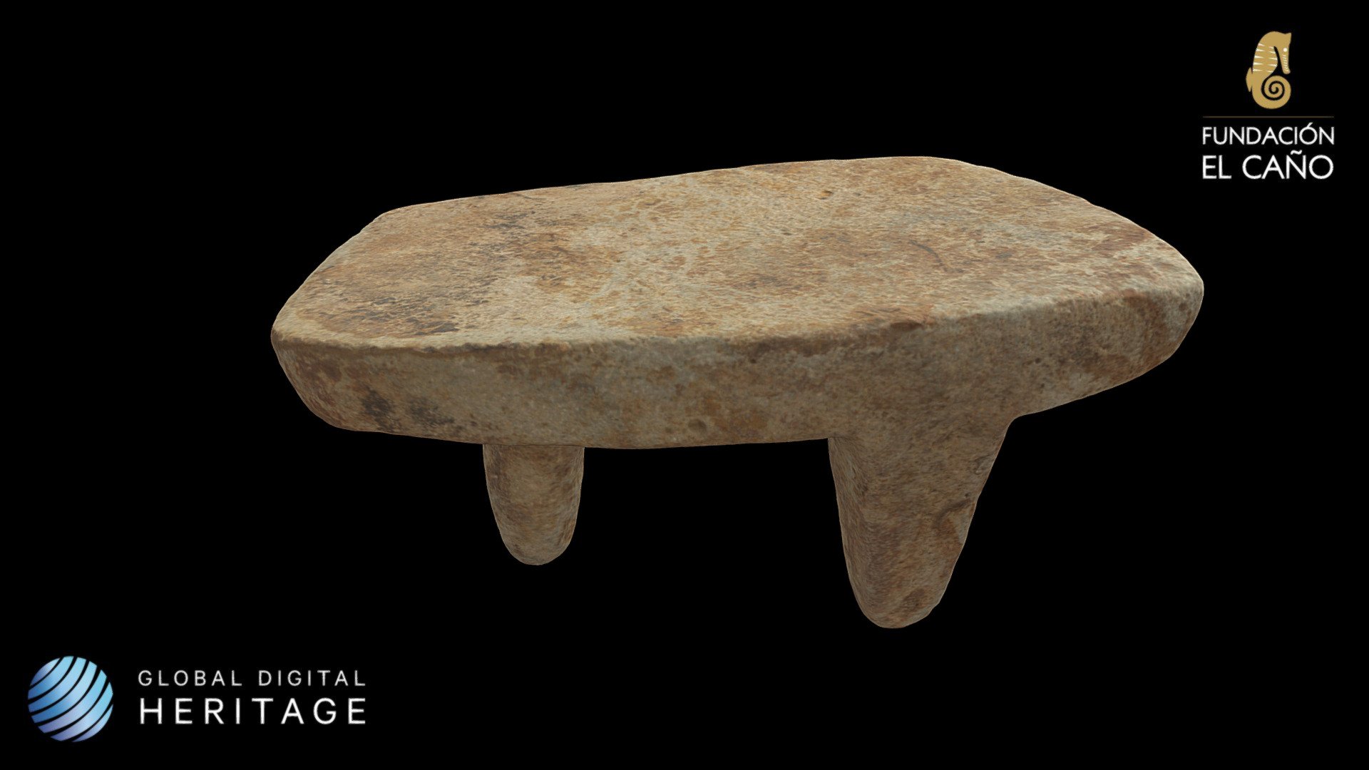 Metate or mealing stone, El Caño (Panama) - Download Free 3D model by ...