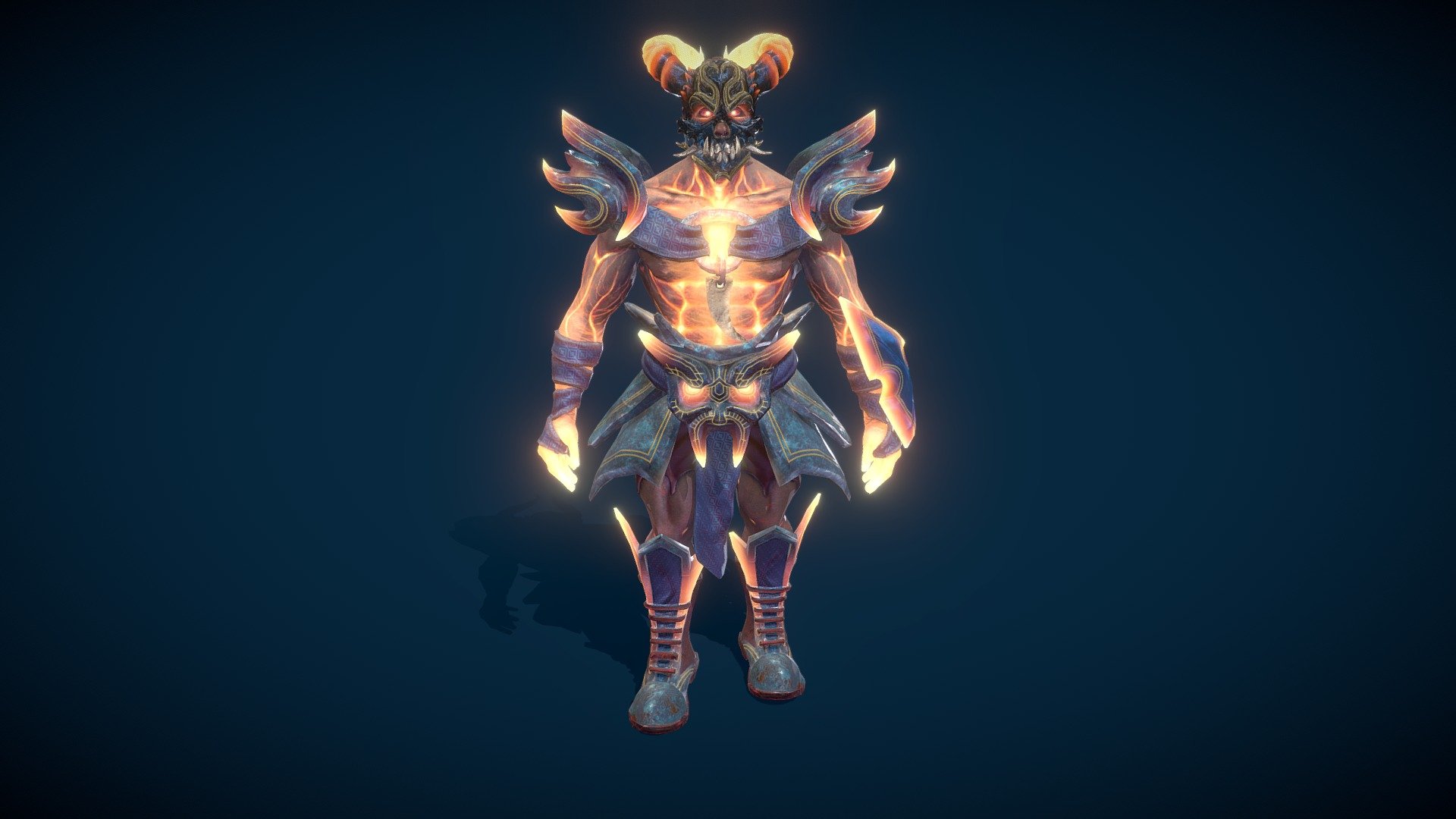 Fire man - 3D model by LissaSpb [d1bf21e] - Sketchfab