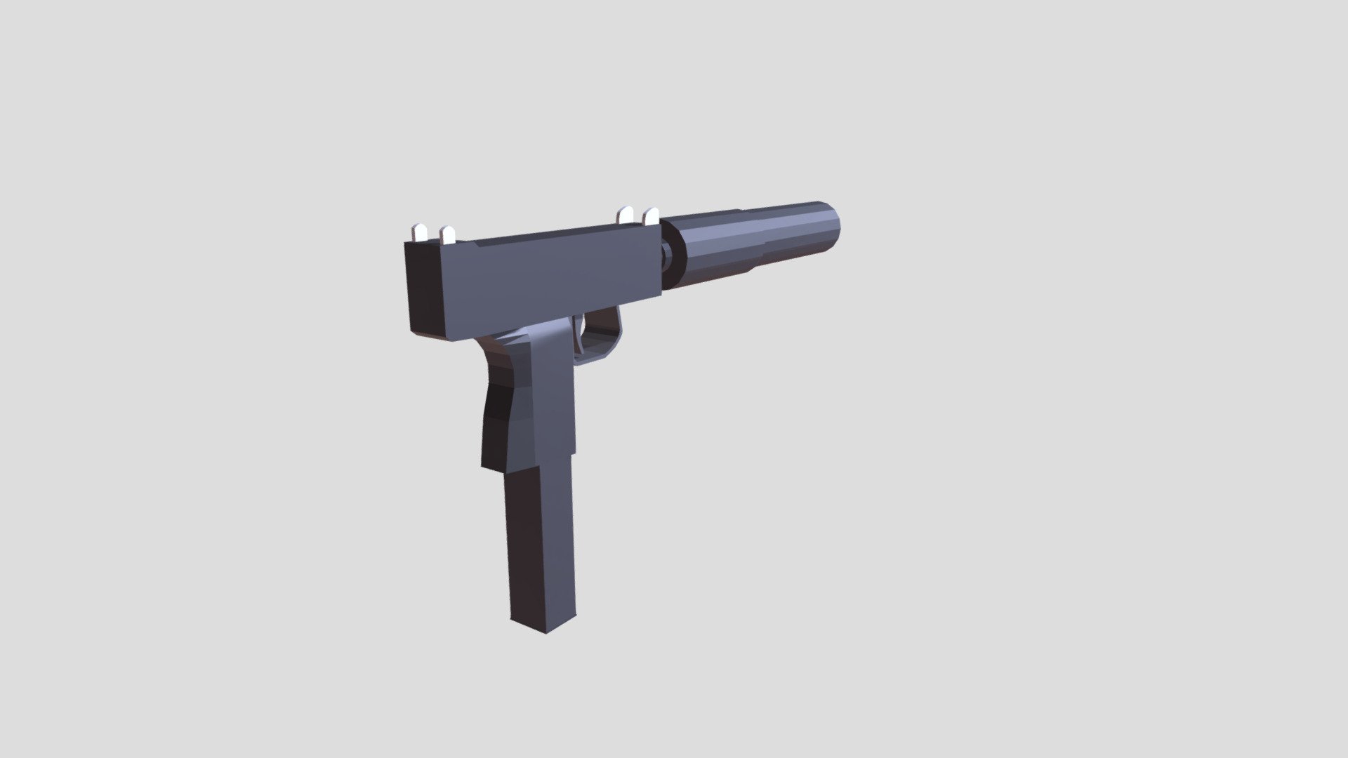 Low Poly Suppressed Mac-10 - Download Free 3D model by Hardly [d1c94da ...