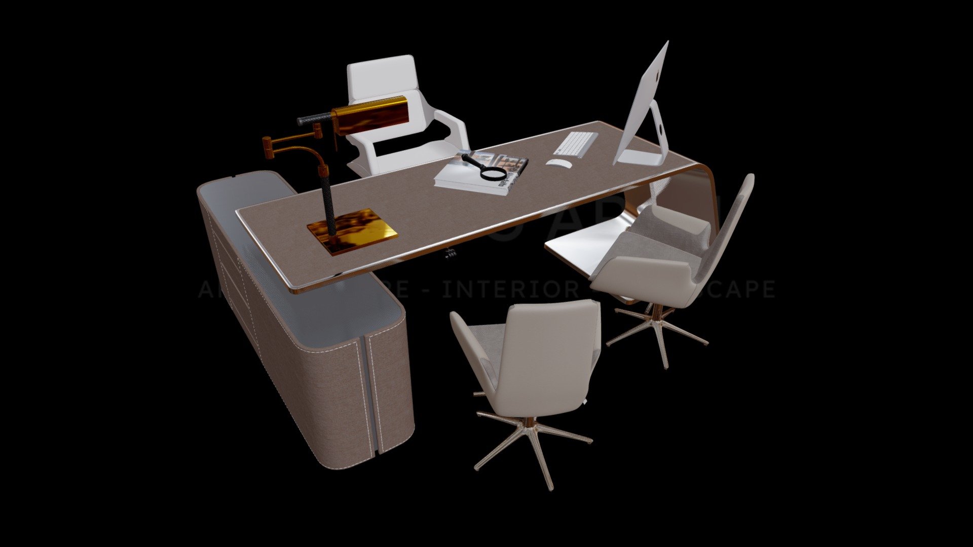 Director's desk V.003 - 3D model by Kiem Truong (@kiemtruong) [d1c9d98 ...