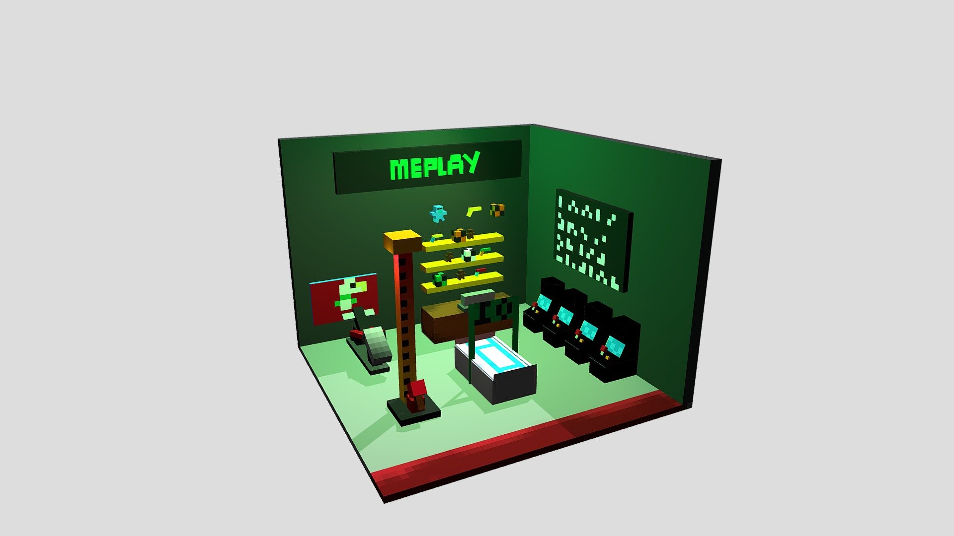 Blockbench Arcade - 3D model by coolduckduckgo [d1cef51] - Sketchfab