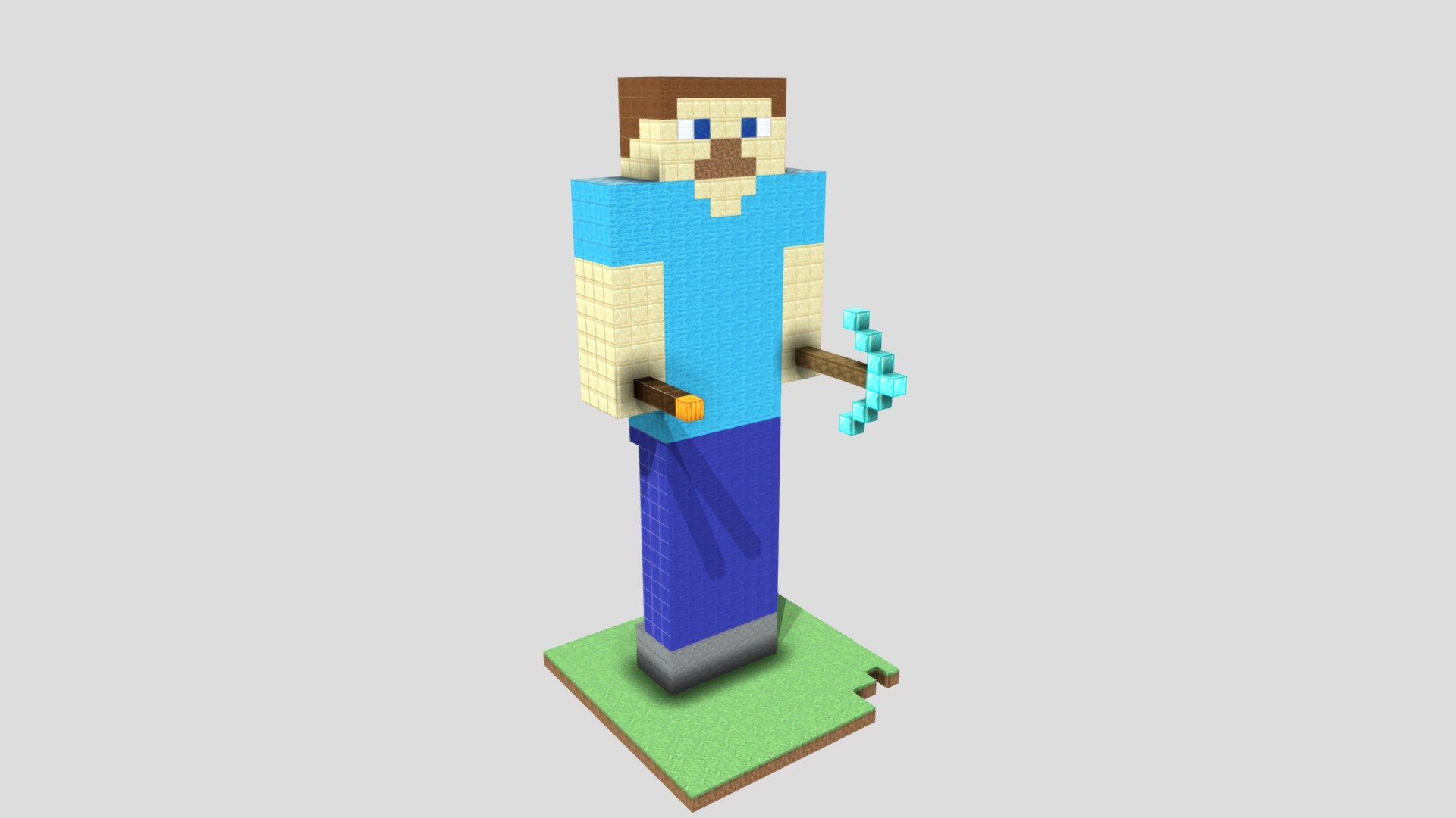 pixel-steve - Download Free 3D model by madexc [d1d02f5] - Sketchfab