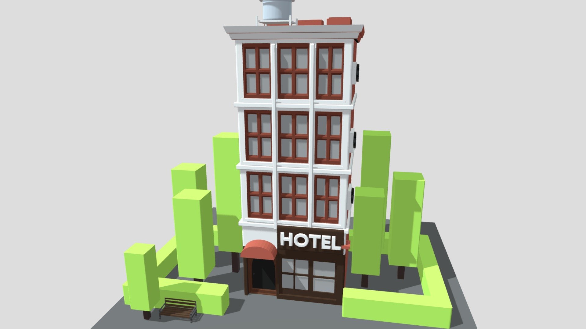low poly hotel - Download Free 3D model by Natisis94 (@sisaynati94 ...