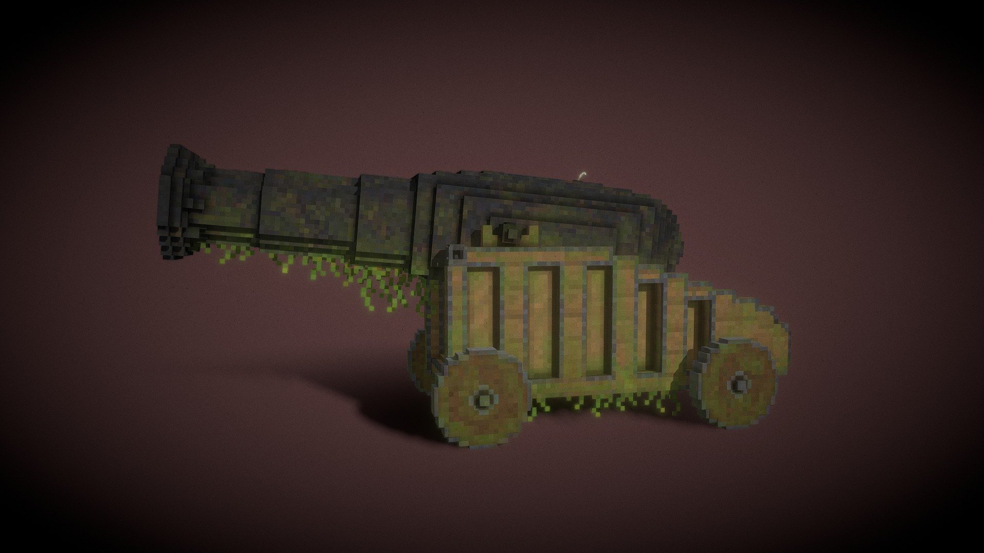 Mossy/Rusted Cannon [Voxel] - 3D model by Radium (@Radium_Studio ...