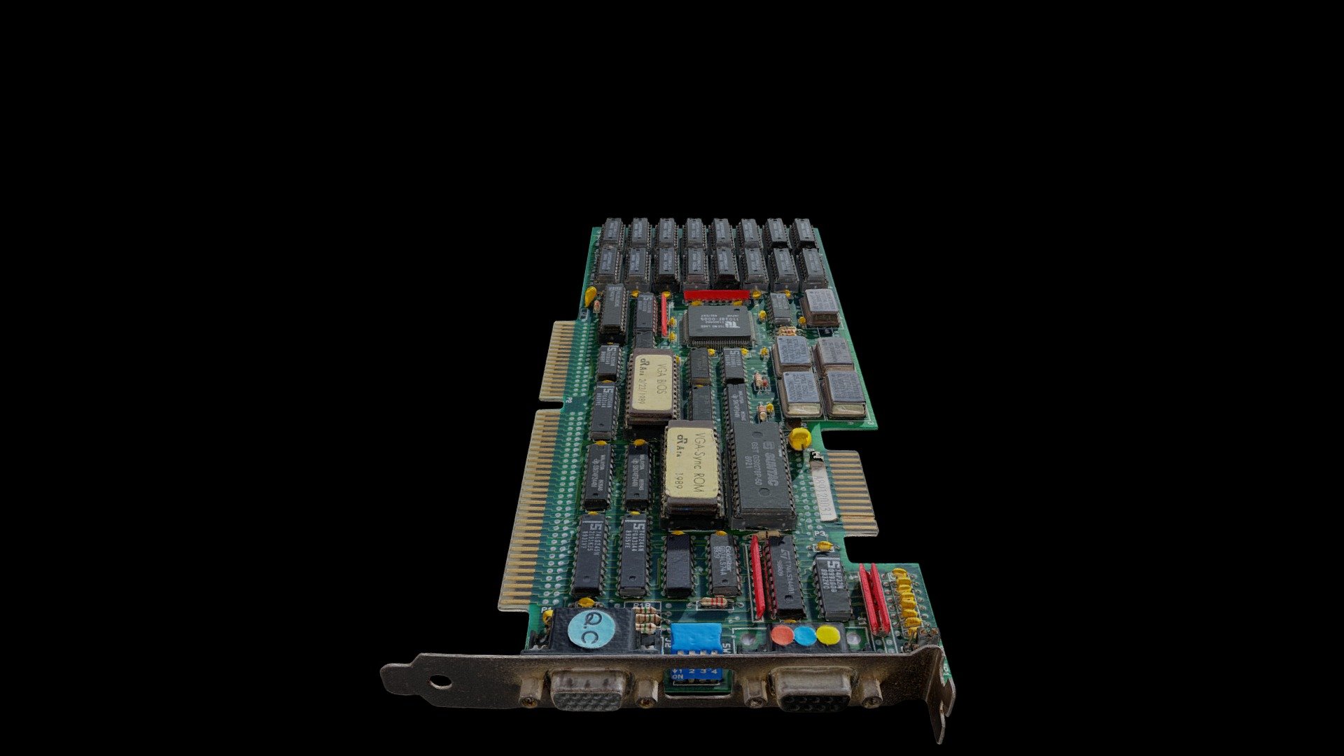 VGA Board ISA from 1989 - 3D model by Stephan Buth (@jupp2000) [d1d9ce7 ...