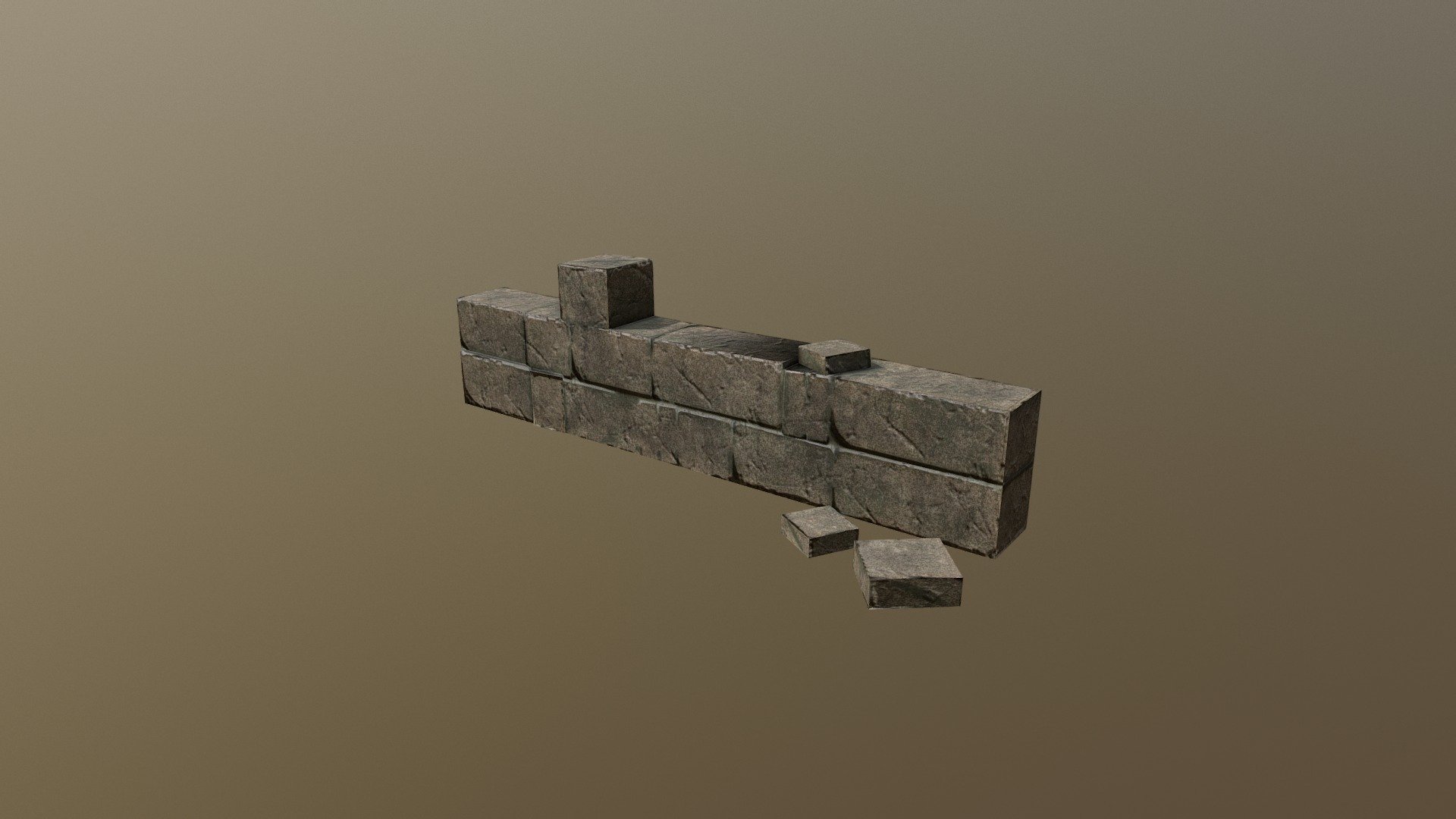 Ancient Ruins Optimized - Small Wall (Low Poly) - Buy Royalty Free 3D ...