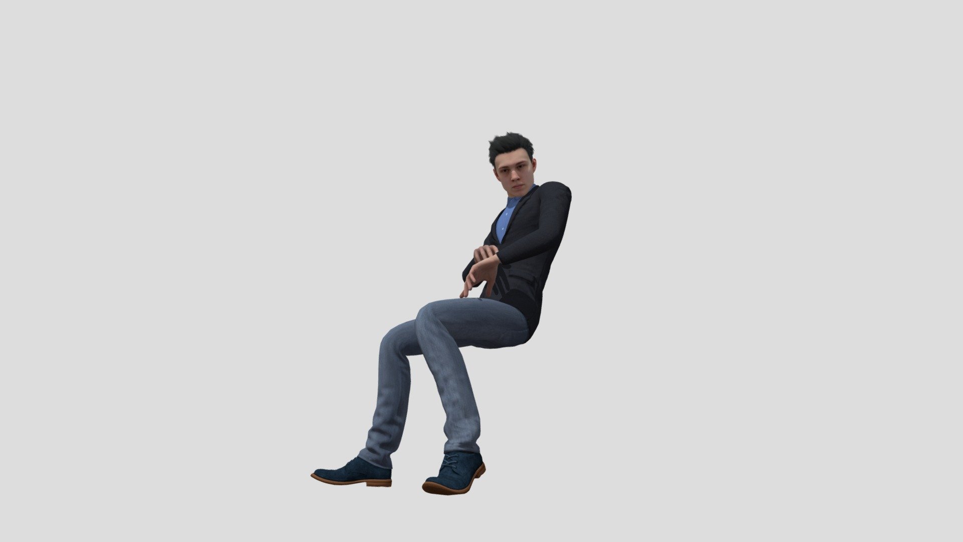 Sitting Rubbing Arm - Download Free 3D model by DNAelite [d1e2366 ...