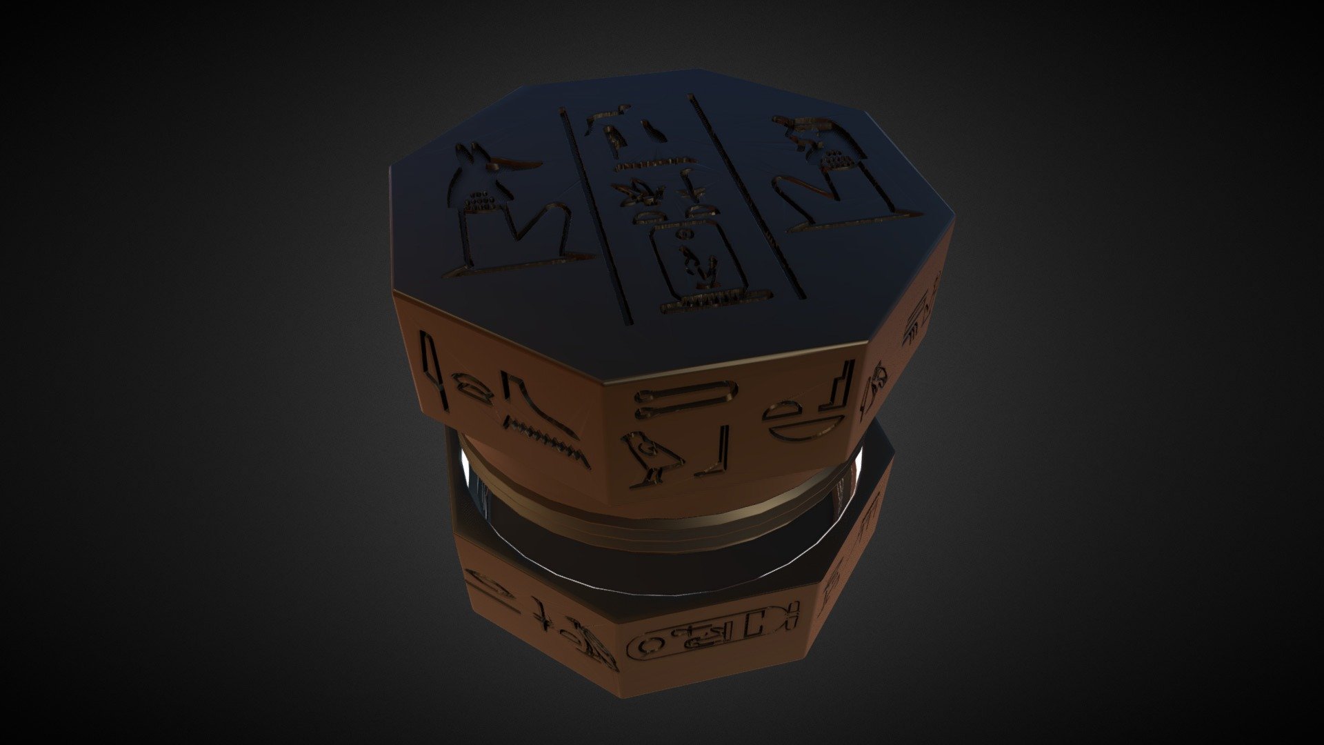 The Mummy - Key To Hamunaptra - Dice Box - 3D model by Felipe Carim ...