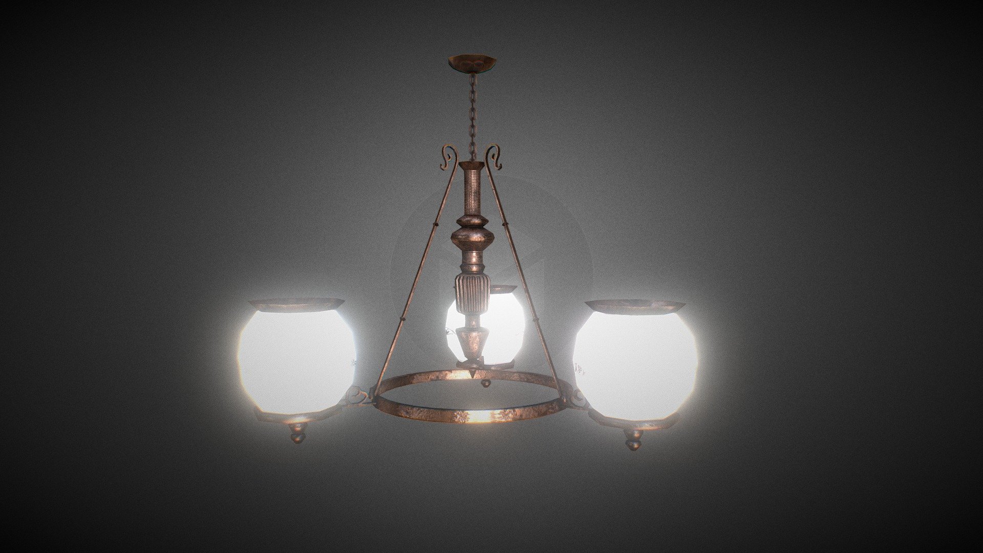 Ceiling Lamp victorian style - Download Free 3D model by Javier ...