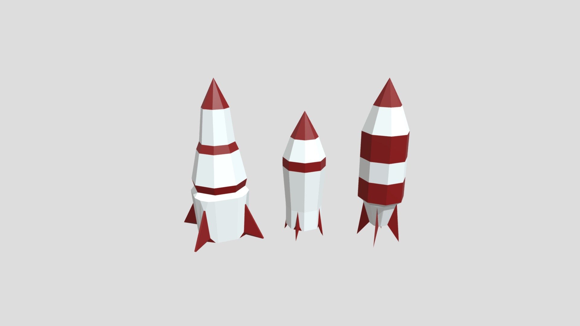 Low poly rockets - 3D model by PariahT2 [d1edea8] - Sketchfab