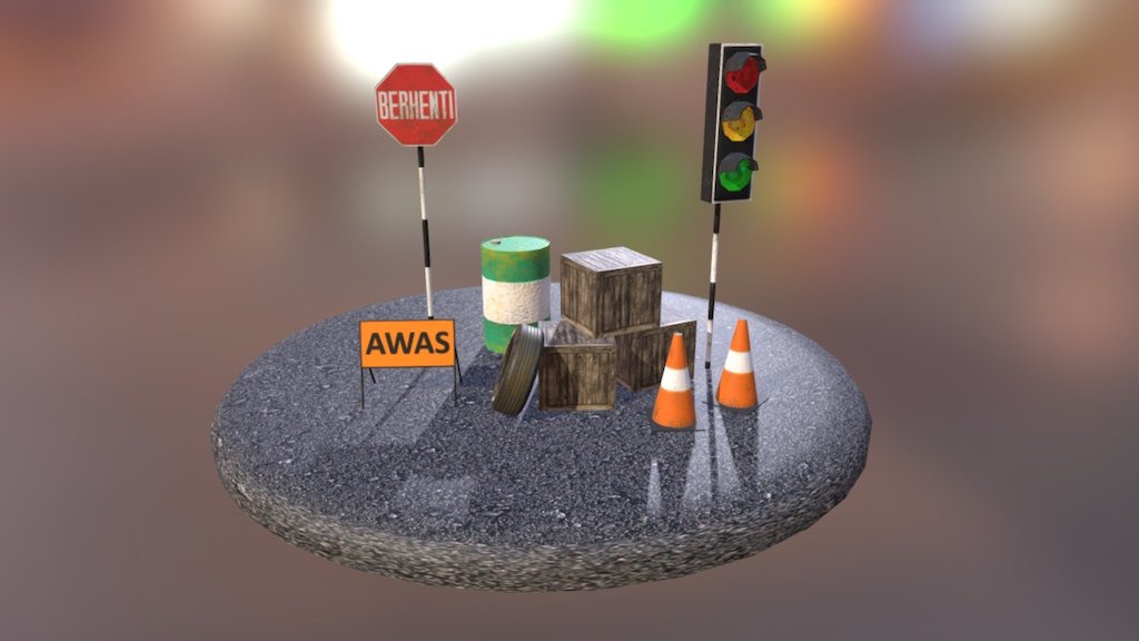 3D Road Asset - Download Free 3D model by azelie [d1eef01] - Sketchfab
