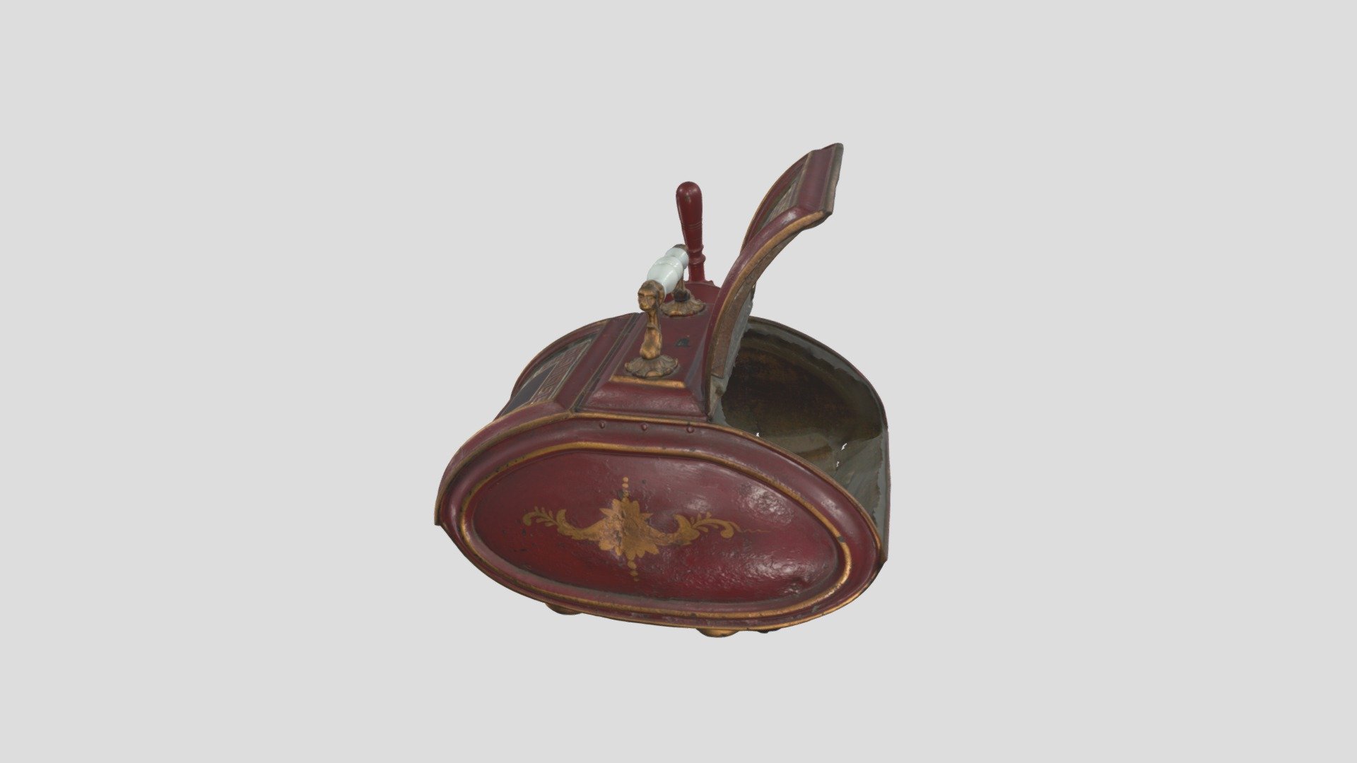 Red coal scuttle - Download Free 3D model by The Center for Digital ...