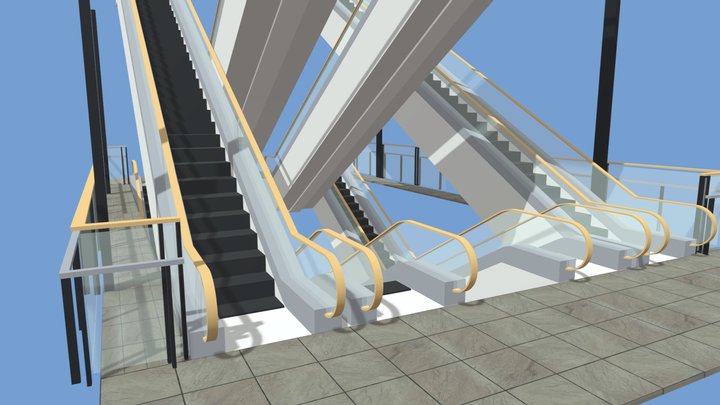 Escalator 3D models - Sketchfab