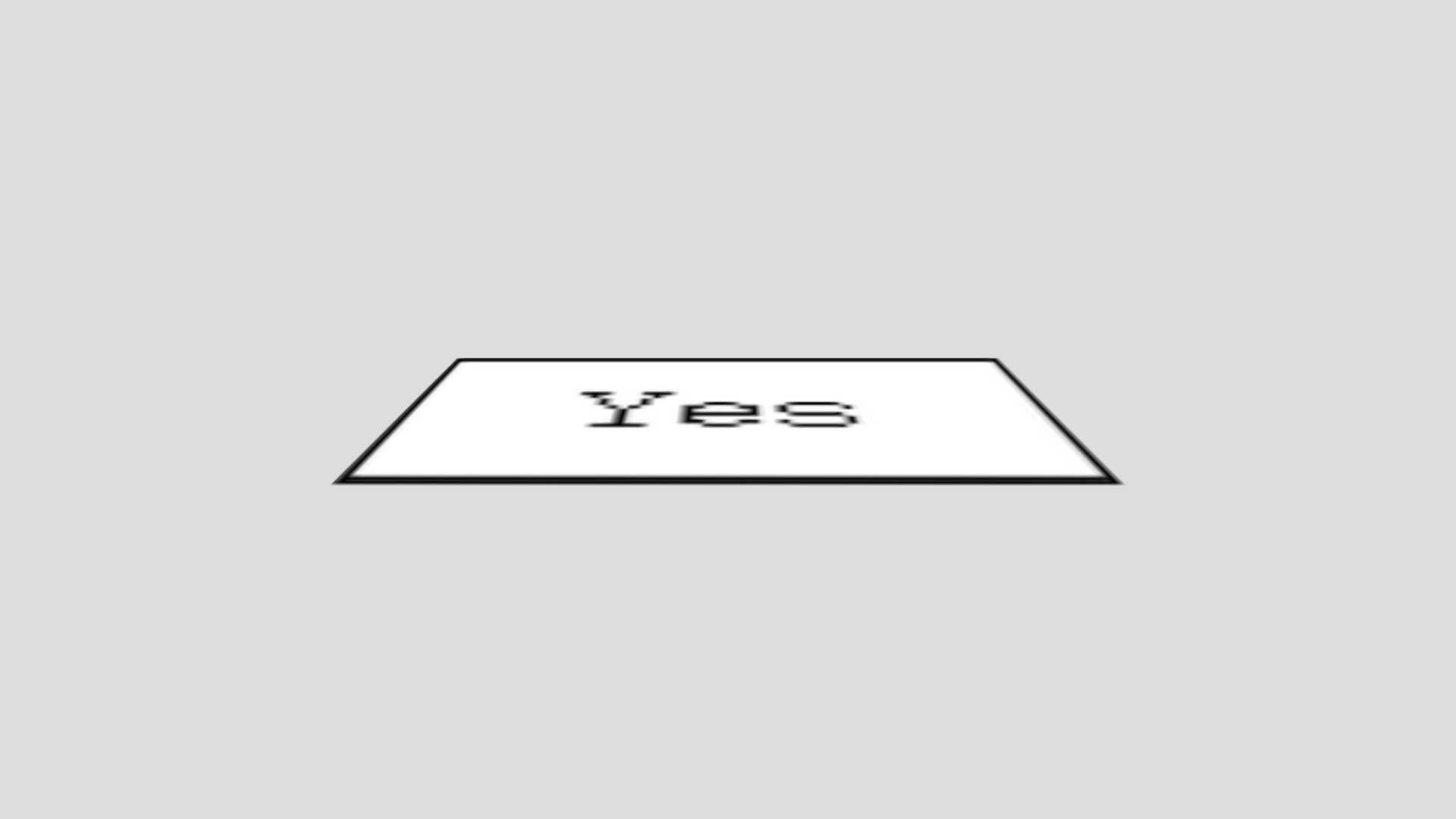 Yes Button - Download Free 3D model by Pairadice City (@PairadiceCity ...