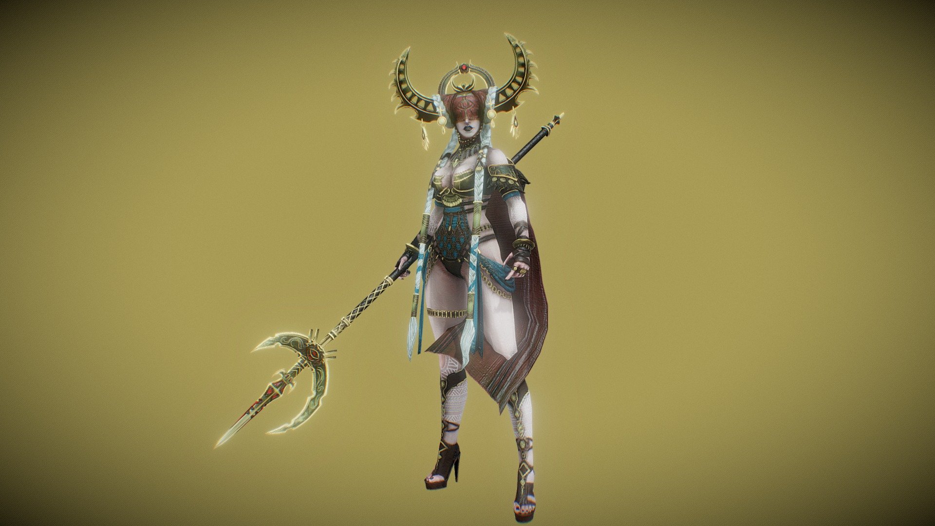 Barbarian female worrior - Buy Royalty Free 3D model by Luna Studio ...