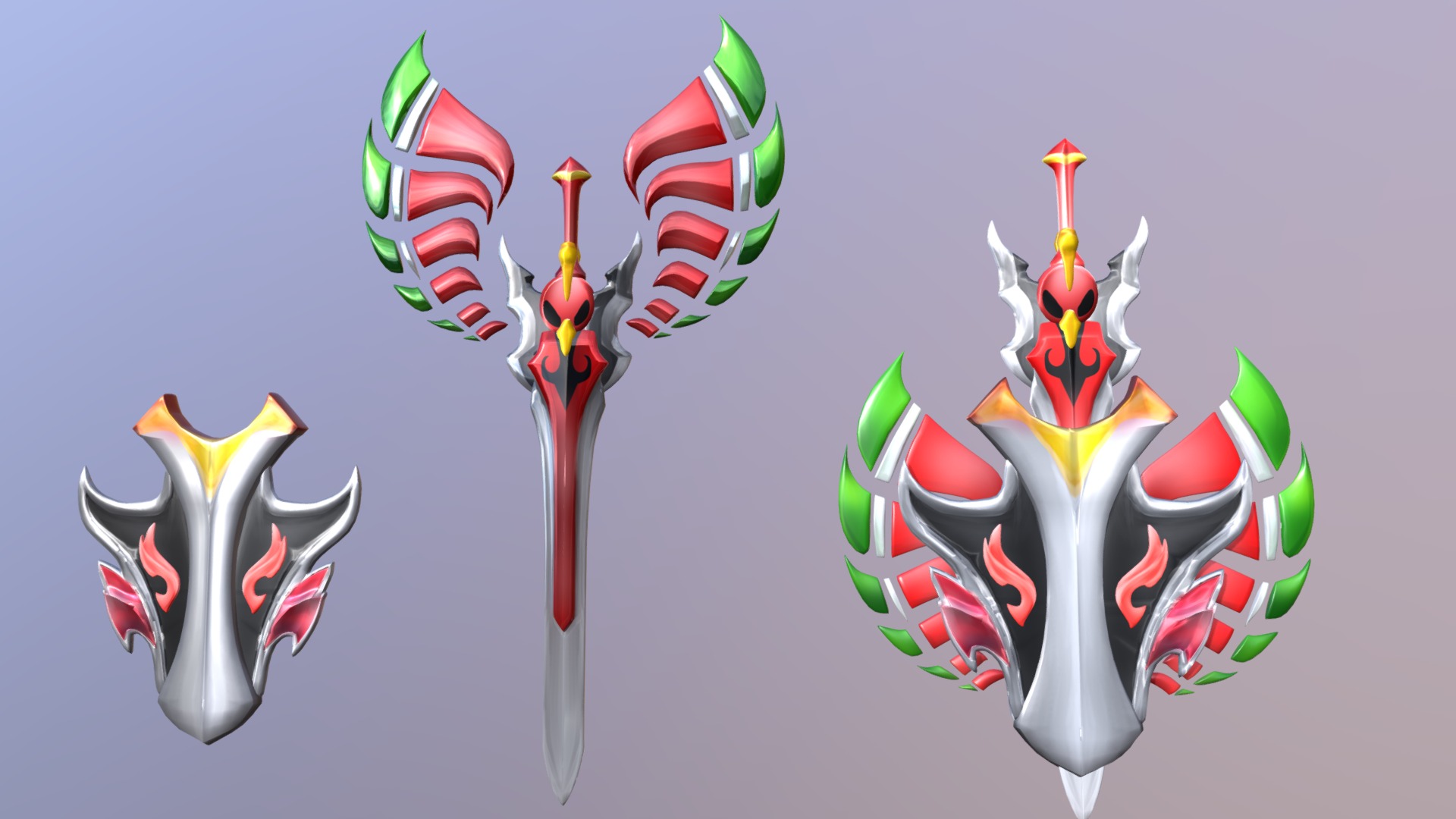 Sword And Shield - 3D model by Fina-Nz21 [d1f6c2a] - Sketchfab