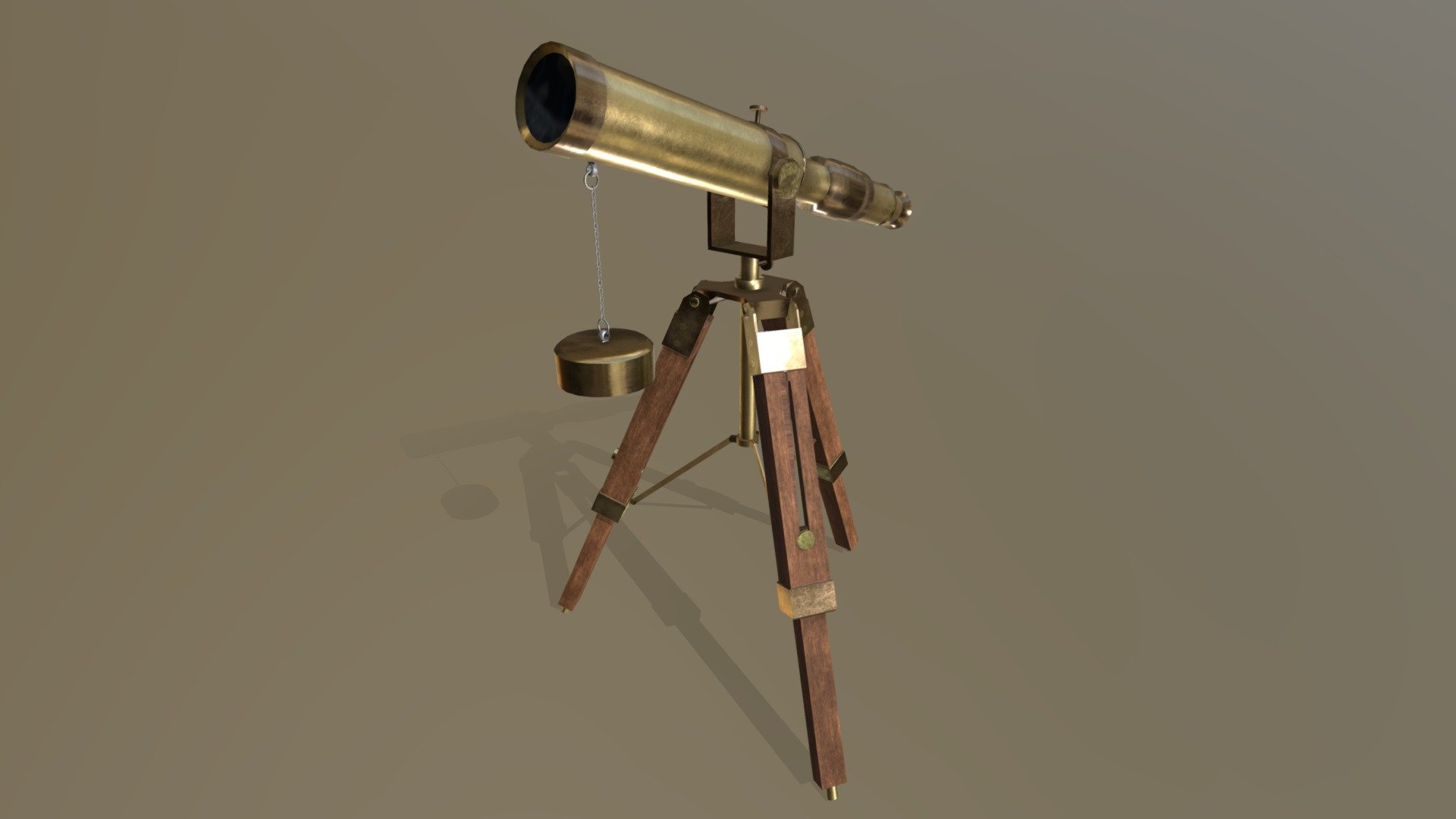 Antique Telescope - Hard surface Model - Download Free 3D model by ...