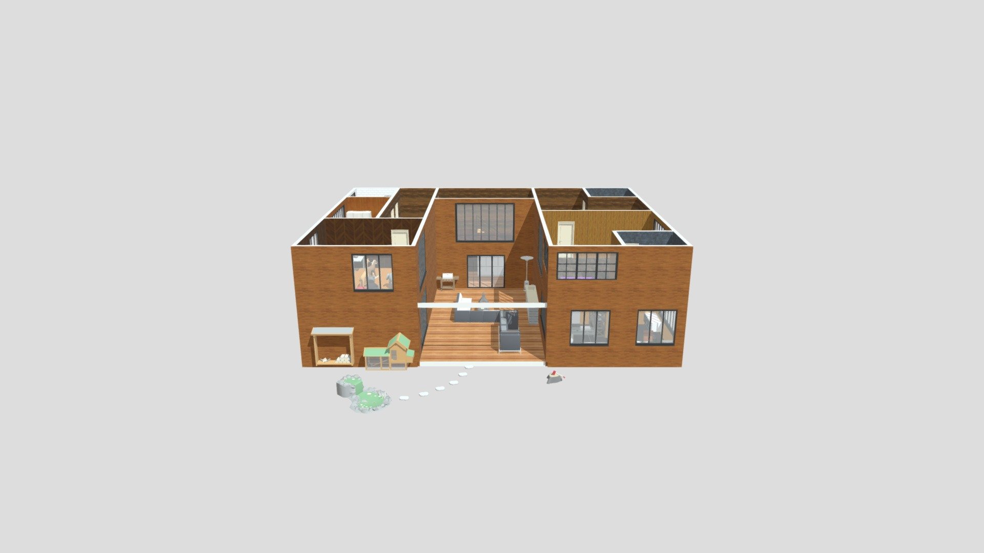 Pretty house - Download Free 3D model by Home Design 3D (@homedesign3d ...