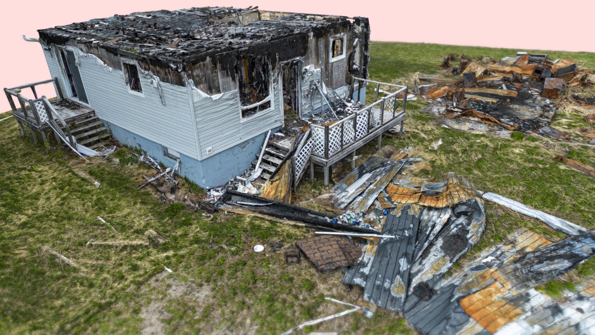 Fire Damaged House Inspection via Drone - Download Free 3D model by Air ...