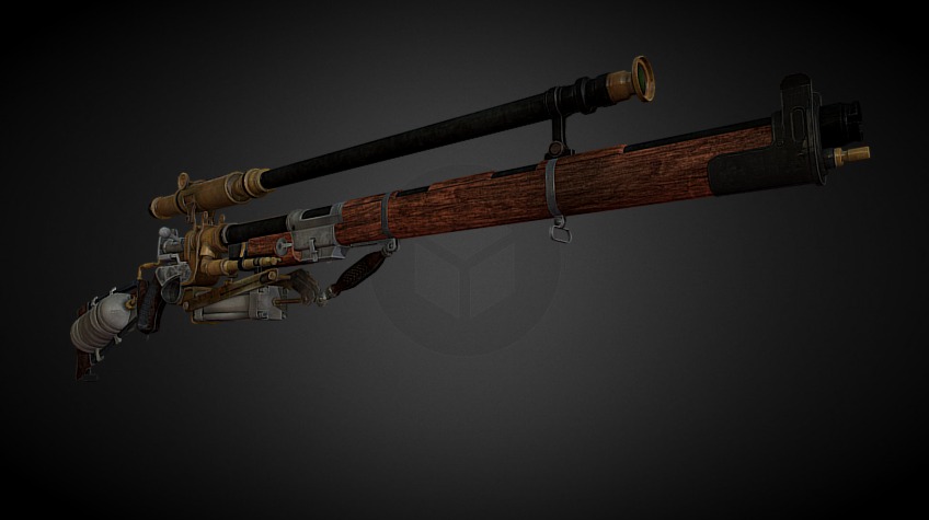 Steampunk Pneumatic Rifle - Download Free 3D model by aaaadi [d1febdf ...