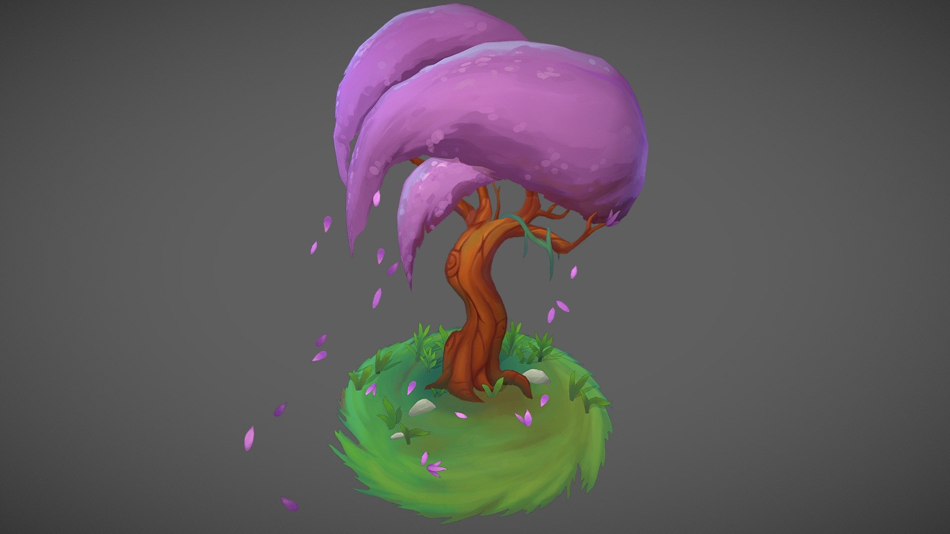 Stylized 2.5D Cherry Blossom Tree - 3D model by Leigh-Ann Johnson ...