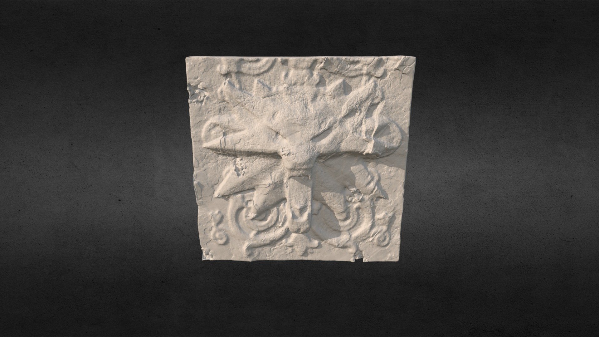 Witcher Wolf School Medallion Ancient Bas Relief - 3D model by ...