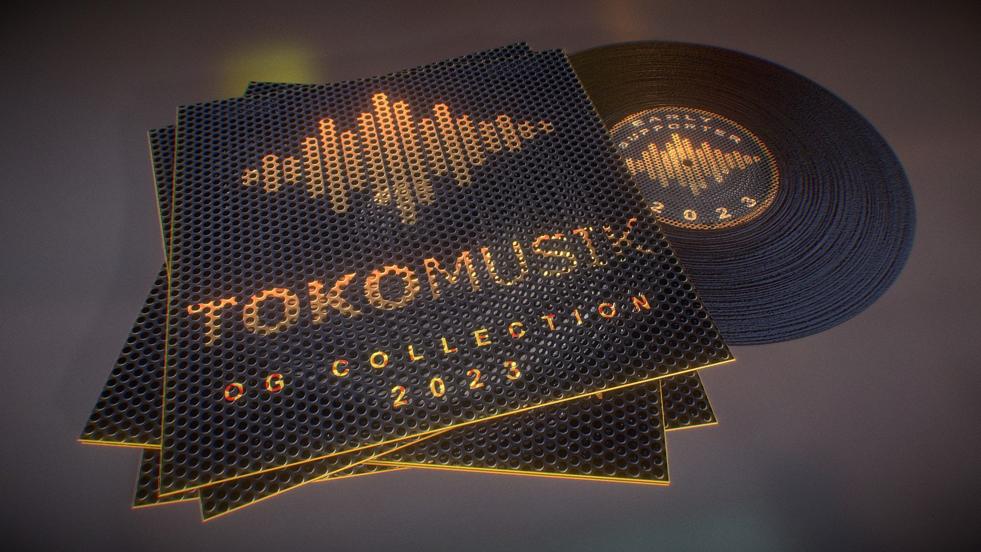 TOKOMUSIK OG VINYL - Early Supporter NFT - 3D model by Tokomex 3D Labs ...