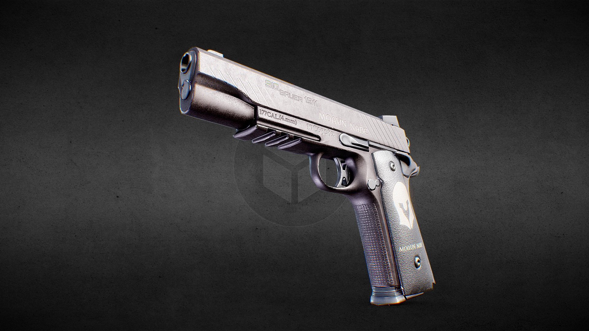 Sig Sauer 1911 Pistol Gun-Game Ready - 3D model by pyramid_studioo ...