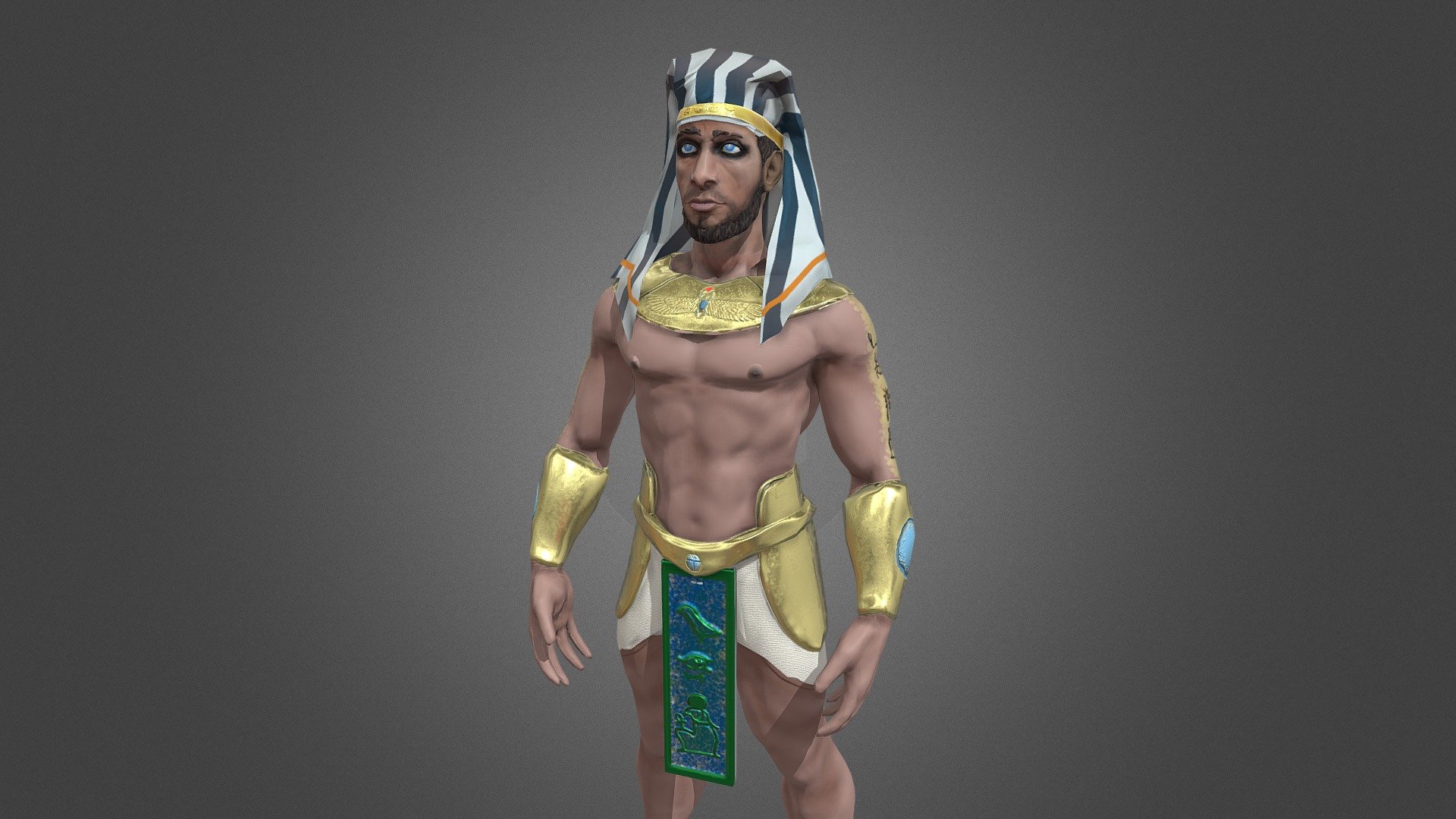 Egyptian Character - Low Poly - Download Free 3D model by SkyFightUltra ...