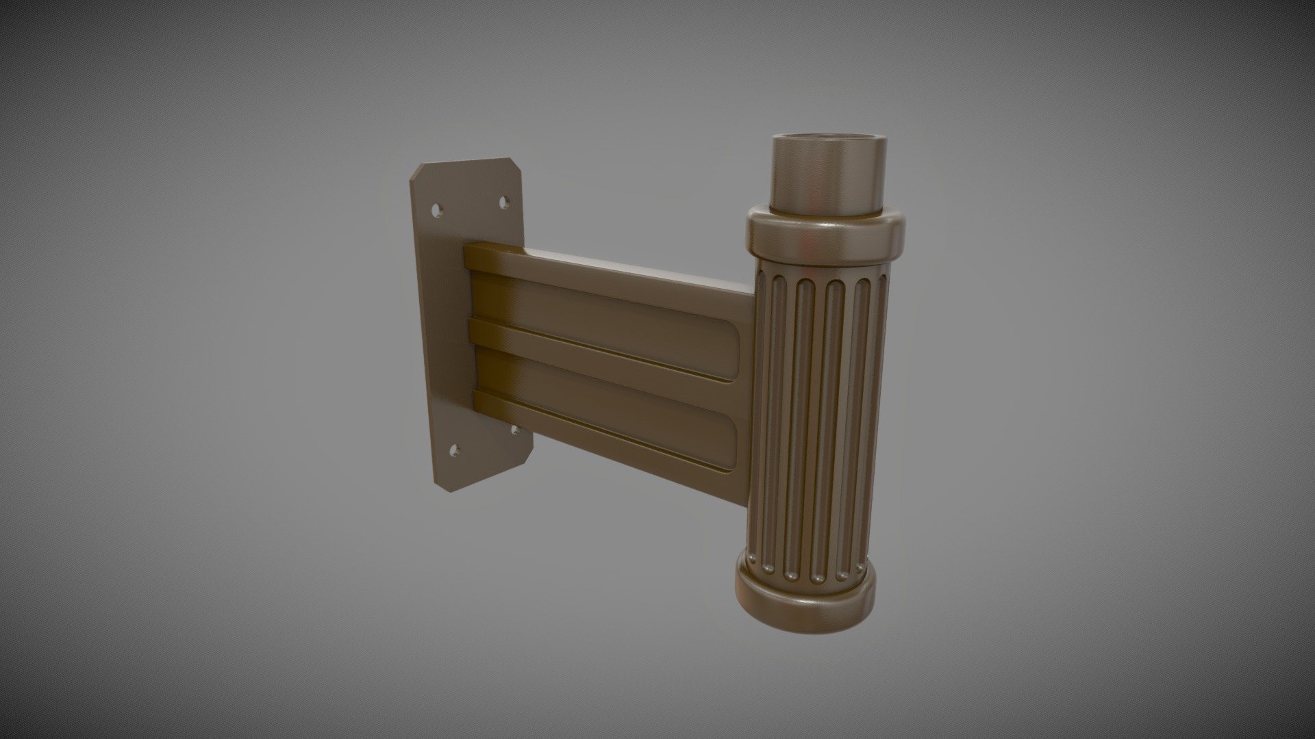 AVA-PT-WM- Post Top Wall Mount Arm - 3D model by AV Poles & Lighting ...