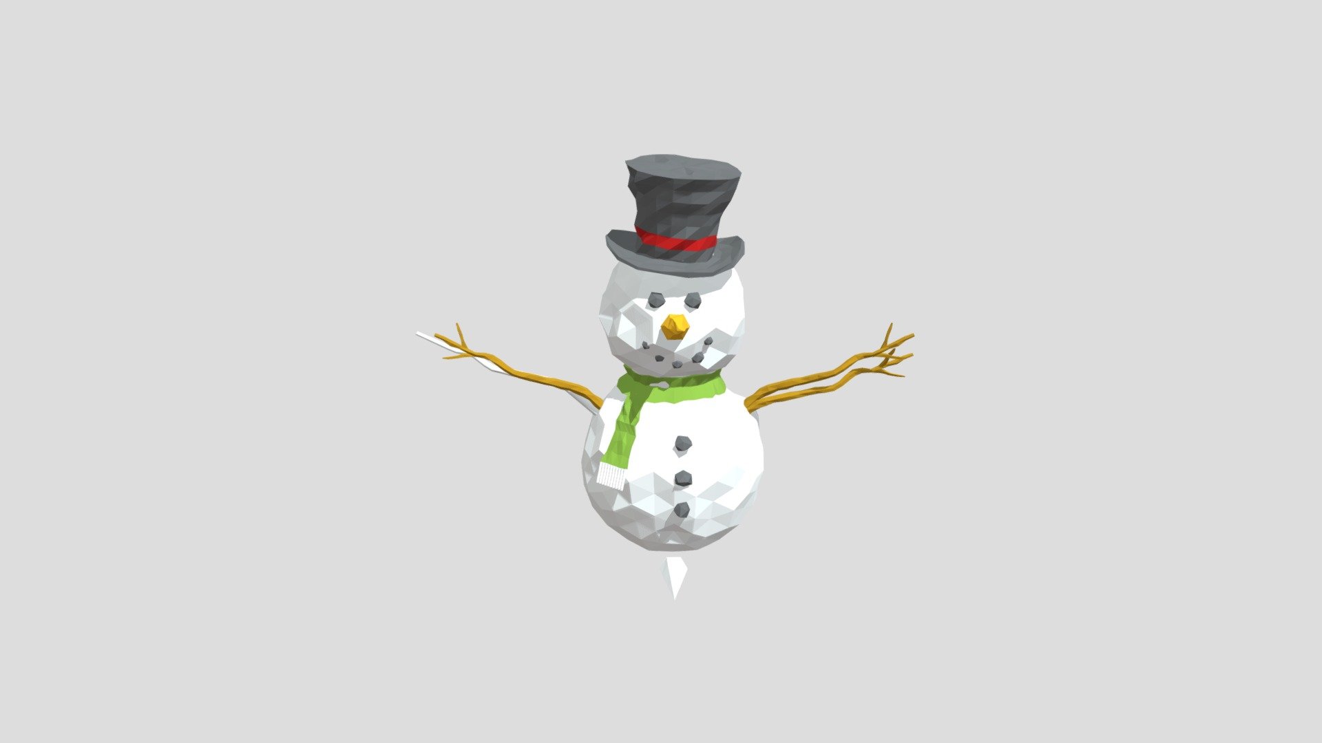 Snowman by Google Poly - Download Free 3D model by kulioner [d2132ba ...
