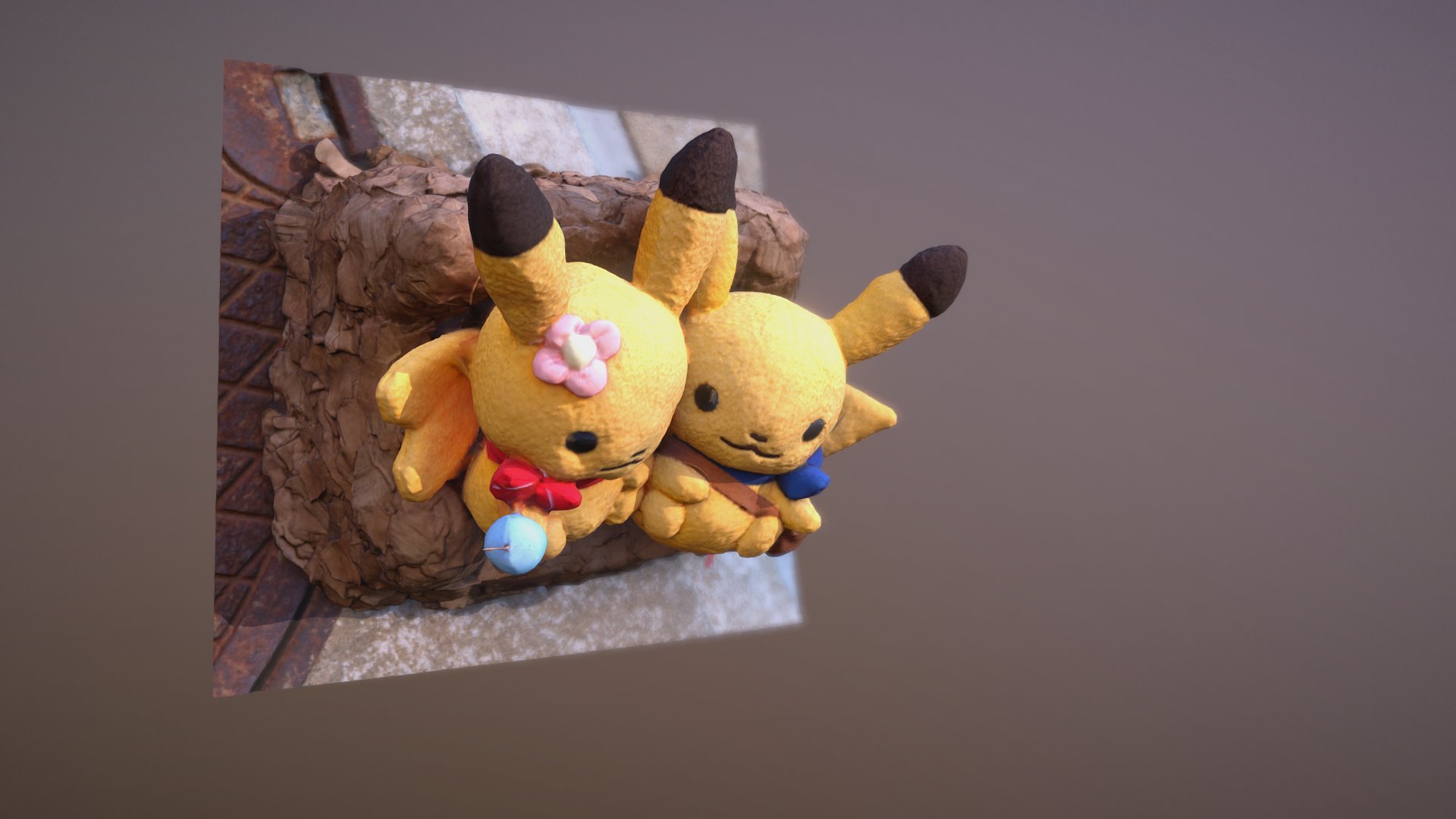 ak743_Ami Kurosaki_Pikachu on a cardboard couch - Download Free 3D ...