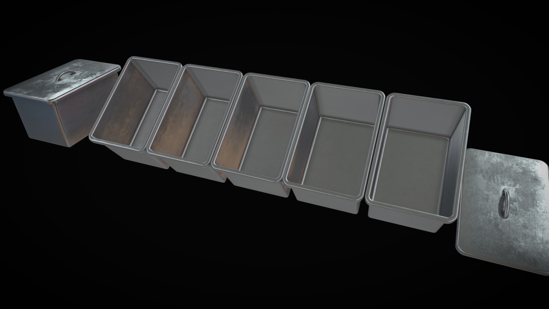metal dishes Kitchen Utensils kitchen dish - Download Free 3D model by ...
