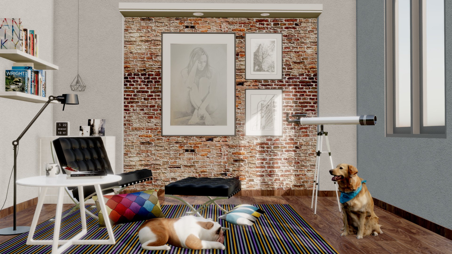 Interior Living Room Corner - 3D model by enteRenders (@ente) [d21ca60 ...