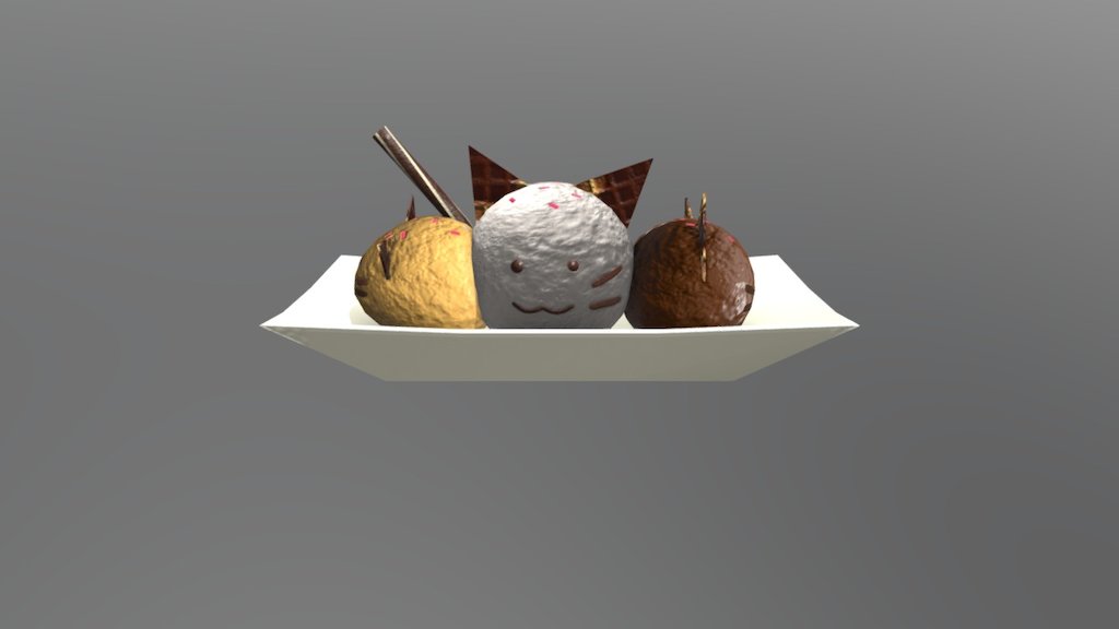 Cat Icecream - 3D model by HyruleKitten [d21f1ec] - Sketchfab