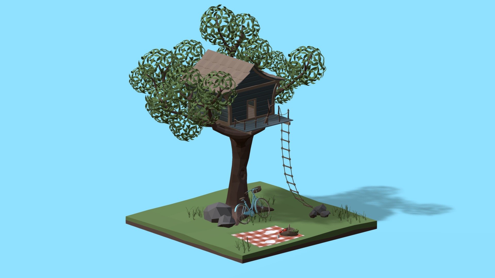 Tree house - Buy Royalty Free 3D model by ApprenticeRaccoon [d21f6e8 ...