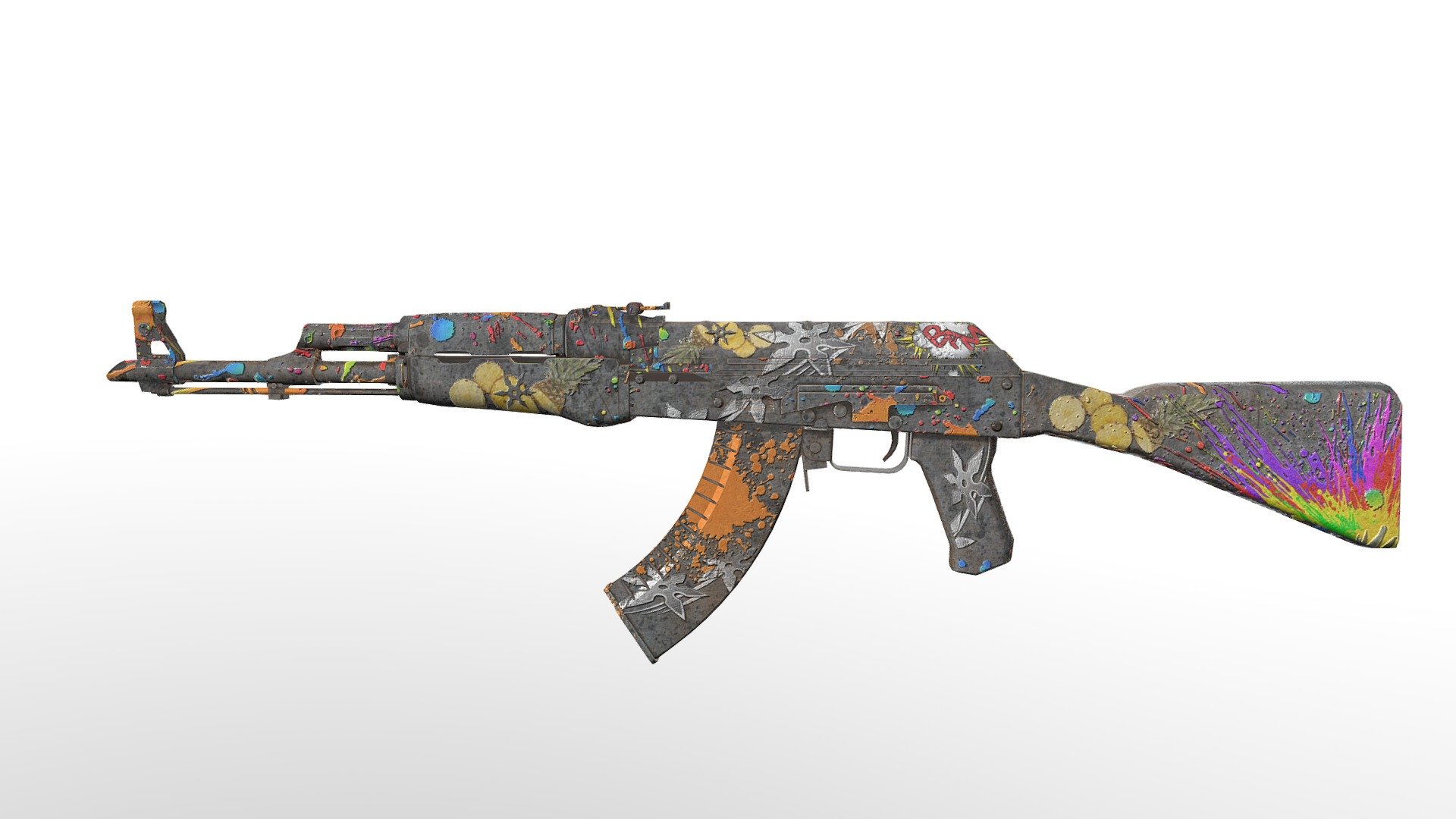 Ak-47 fruit ninja splat - 3D model by sharkattack37 [d220a3f] - Sketchfab