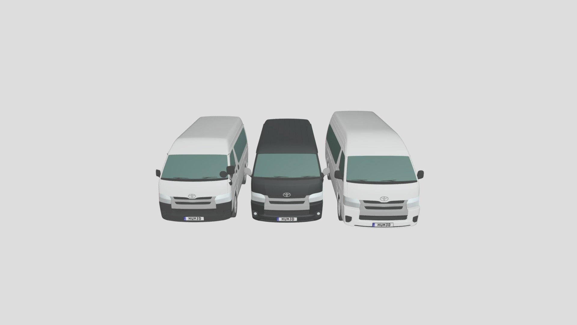 Toyota Hiace Passenger Vans - Download Free 3D model by Nieve5677 ...