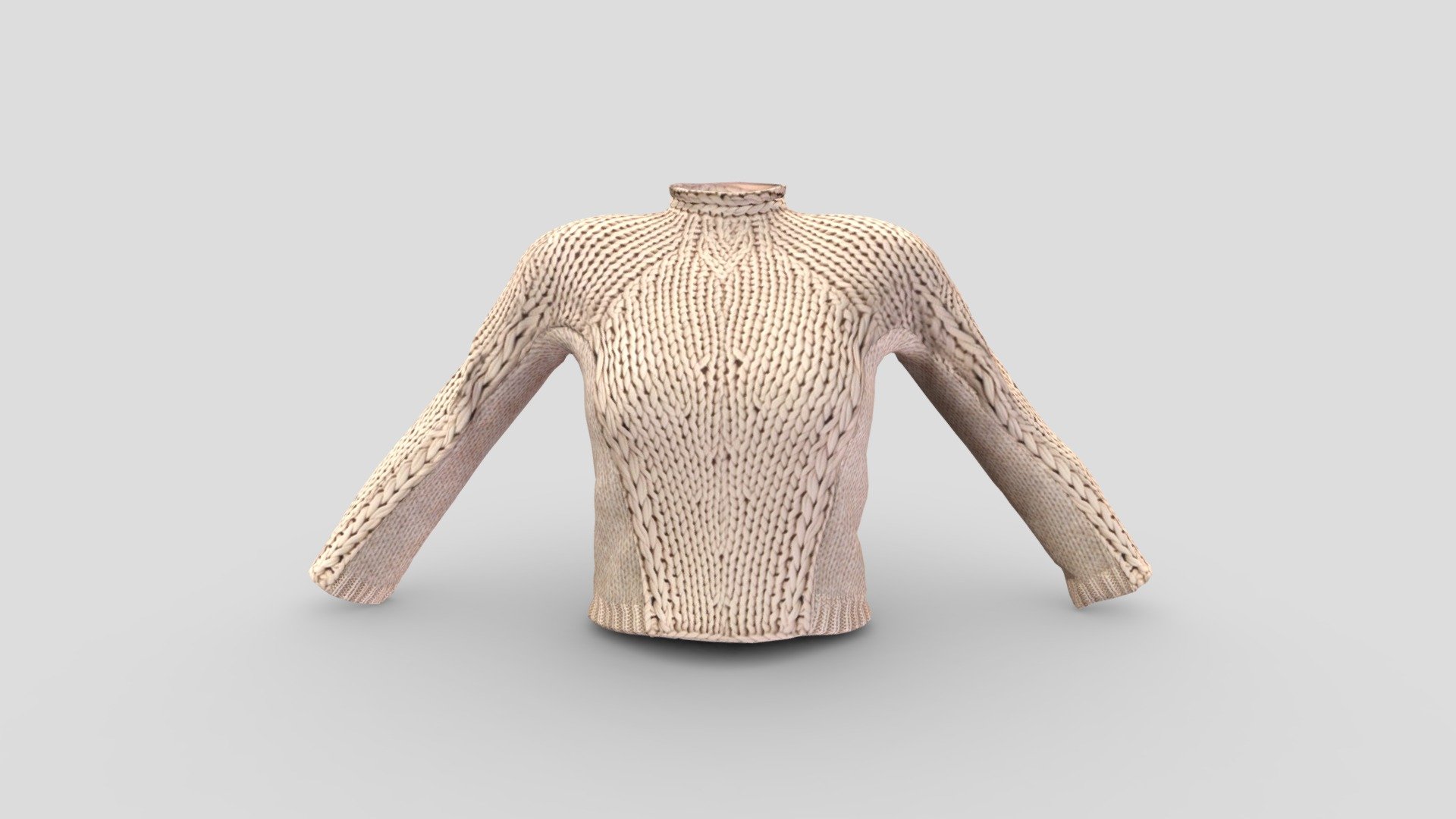 Female Knit Winter Sweater - Buy Royalty Free 3D model by 3dia [d222e99 ...