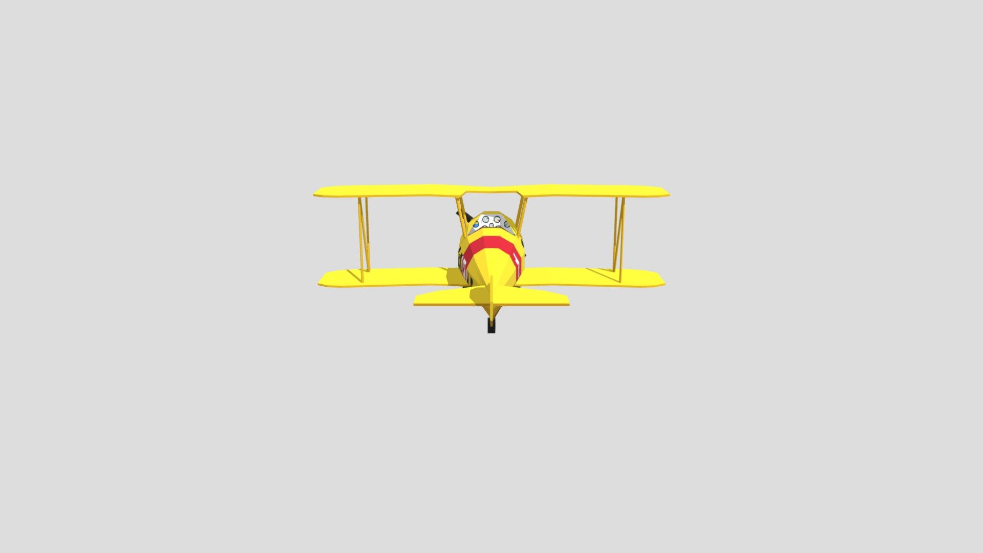 Very Low-Poly Yellow Biplane - Download Free 3D model by iamkhang9 ...