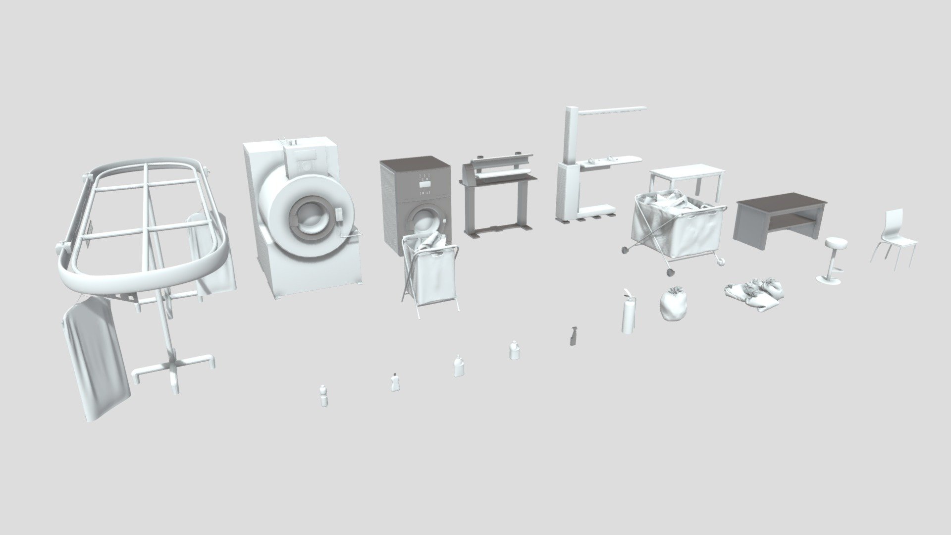 Dry cleaner Industrial store iron laundry dryer - 3D model by kopofx ...