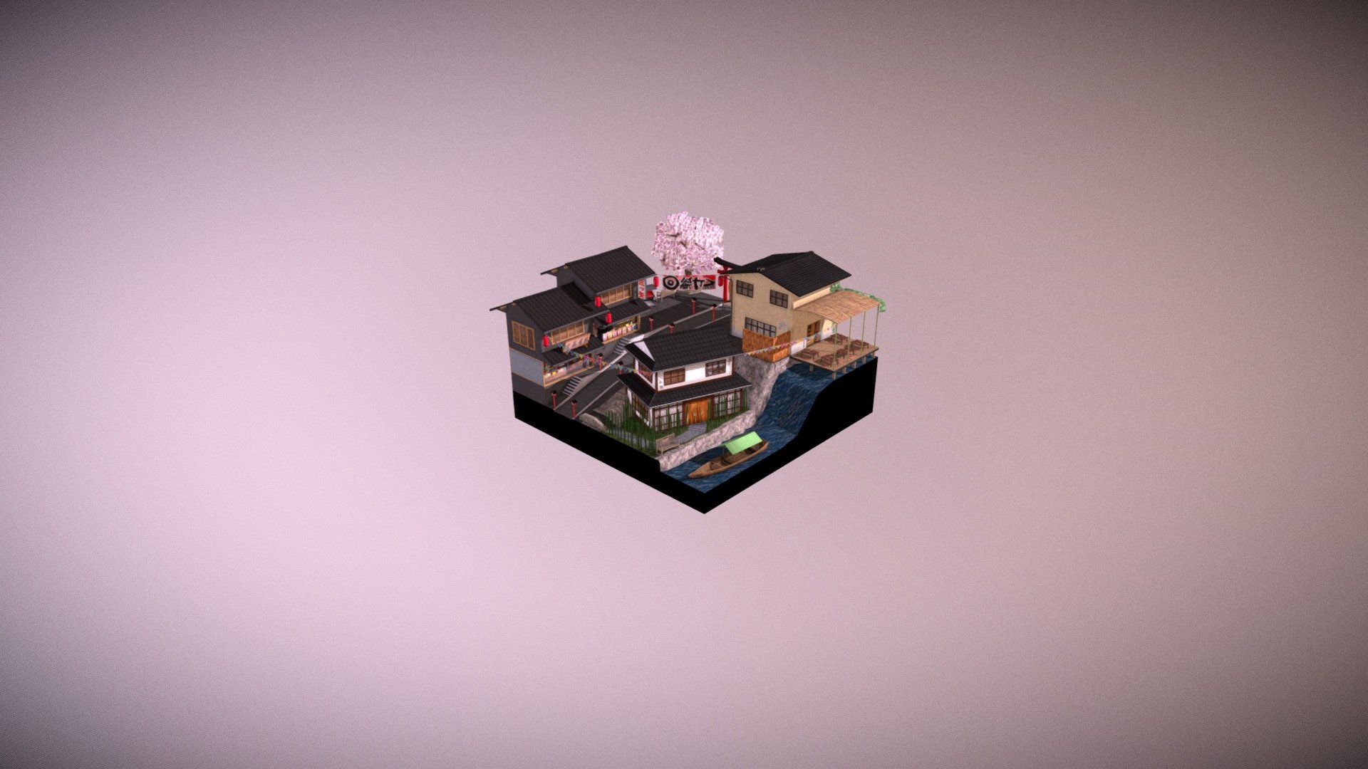 Kyoto City Scene - 3D model by Elias_Roobrouck [d22a8db] - Sketchfab