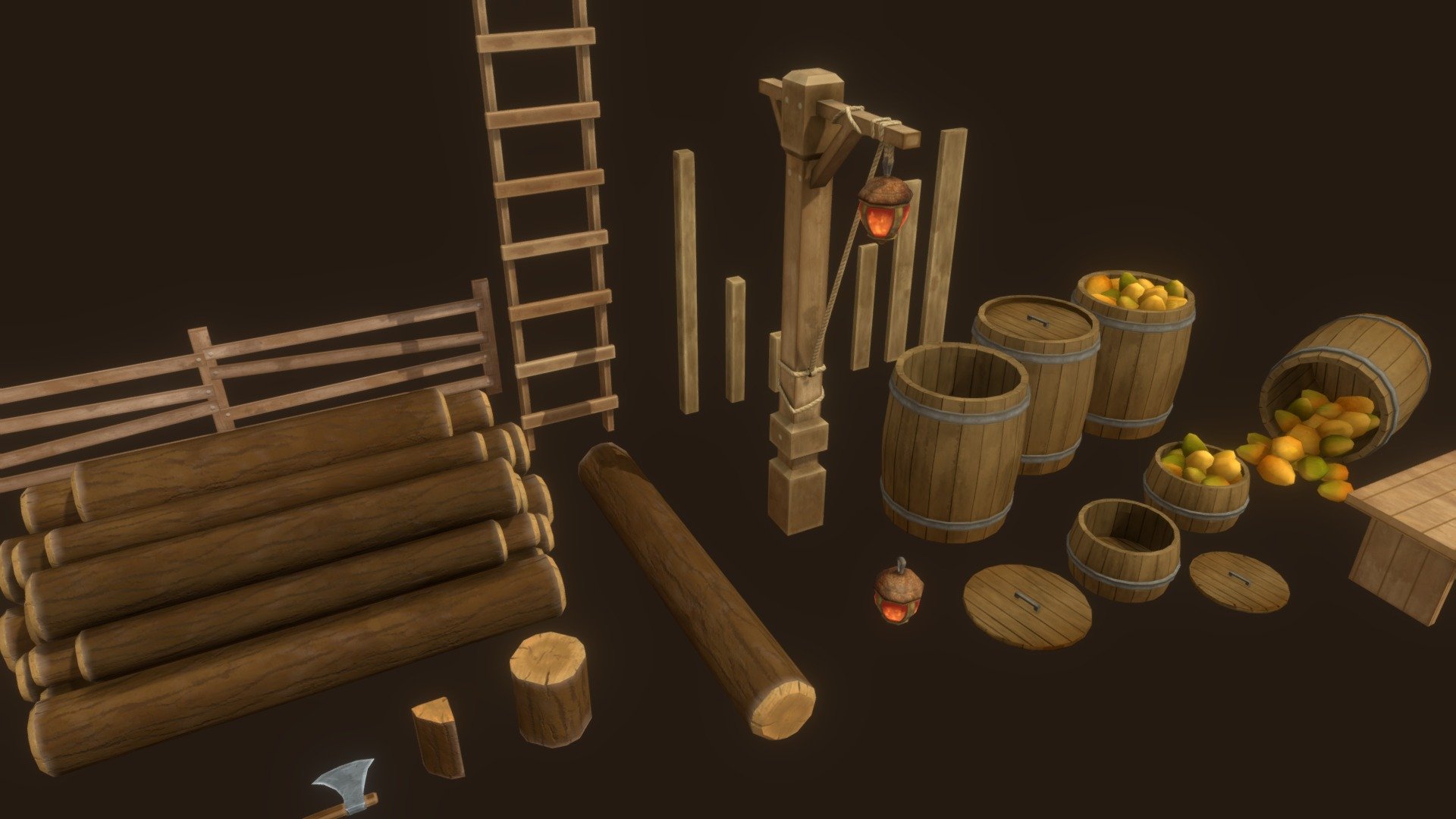 Gem Berry Orchard Props - 3D model by aliteralbranch [d22a98d] - Sketchfab