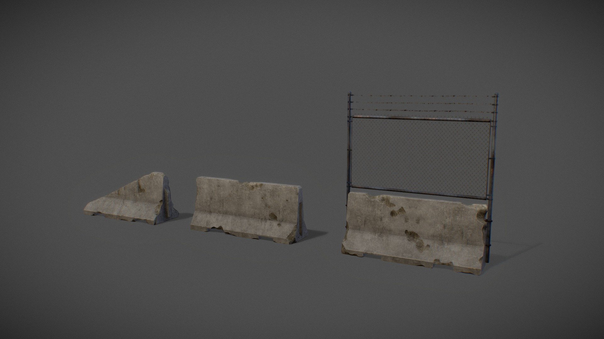 Concrete Barricades 01 - Buy Royalty Free 3D model by Lodgelus [d22b40a ...