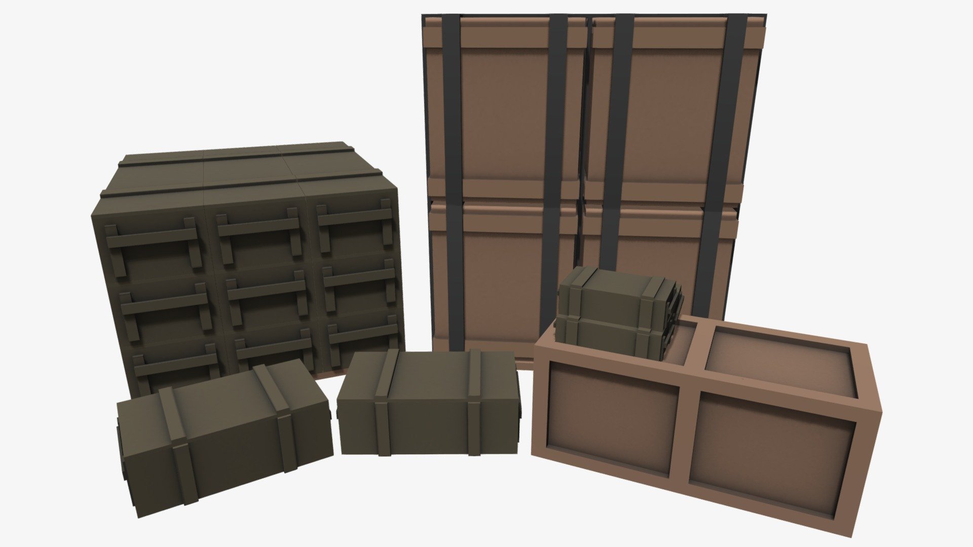 Low Poly Crates - 3D model by samanthacford [d230c65] - Sketchfab